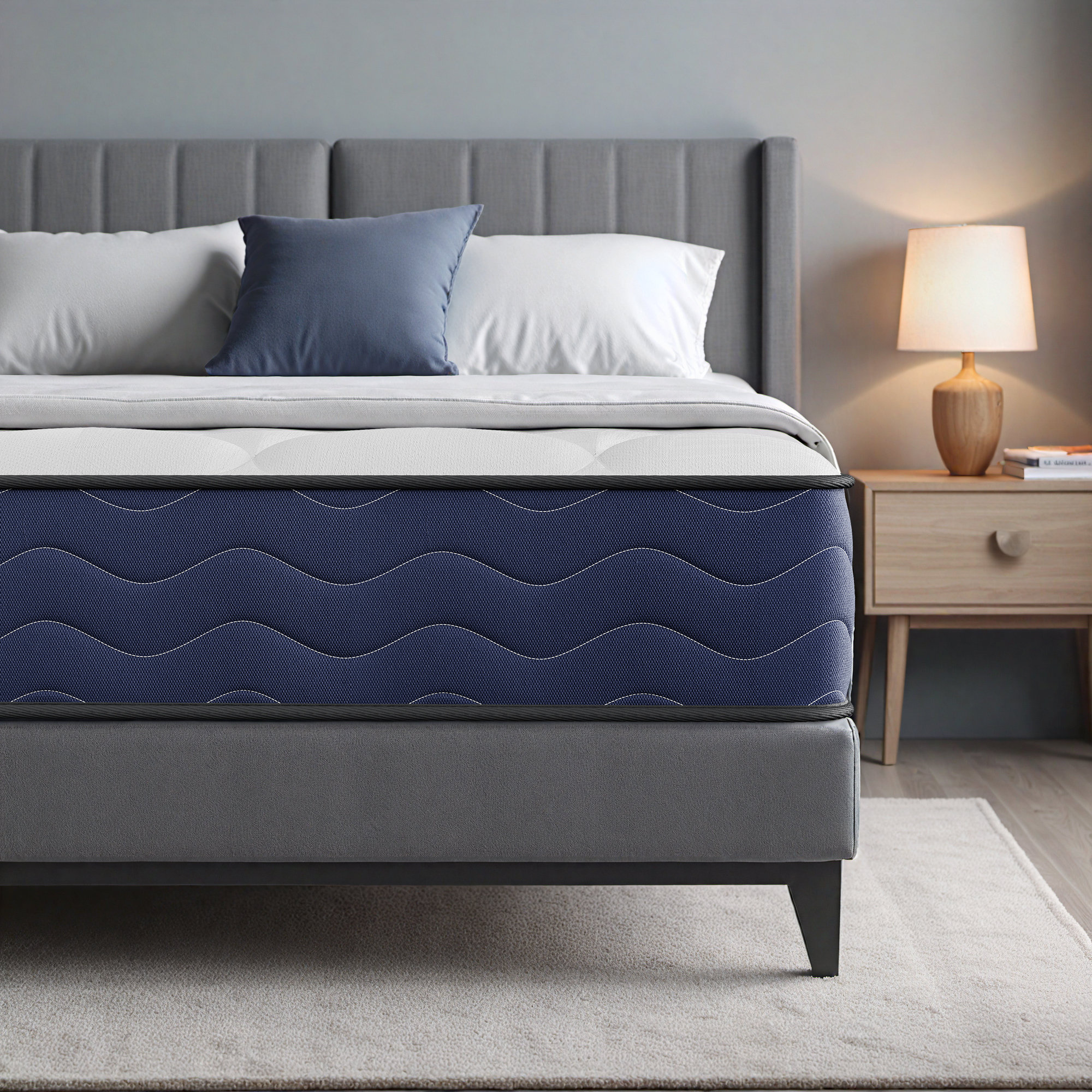 Alwyn Home Cool 8" /10"/12" Firm Gel Memory Foam Pocket Spring Hybrid ...