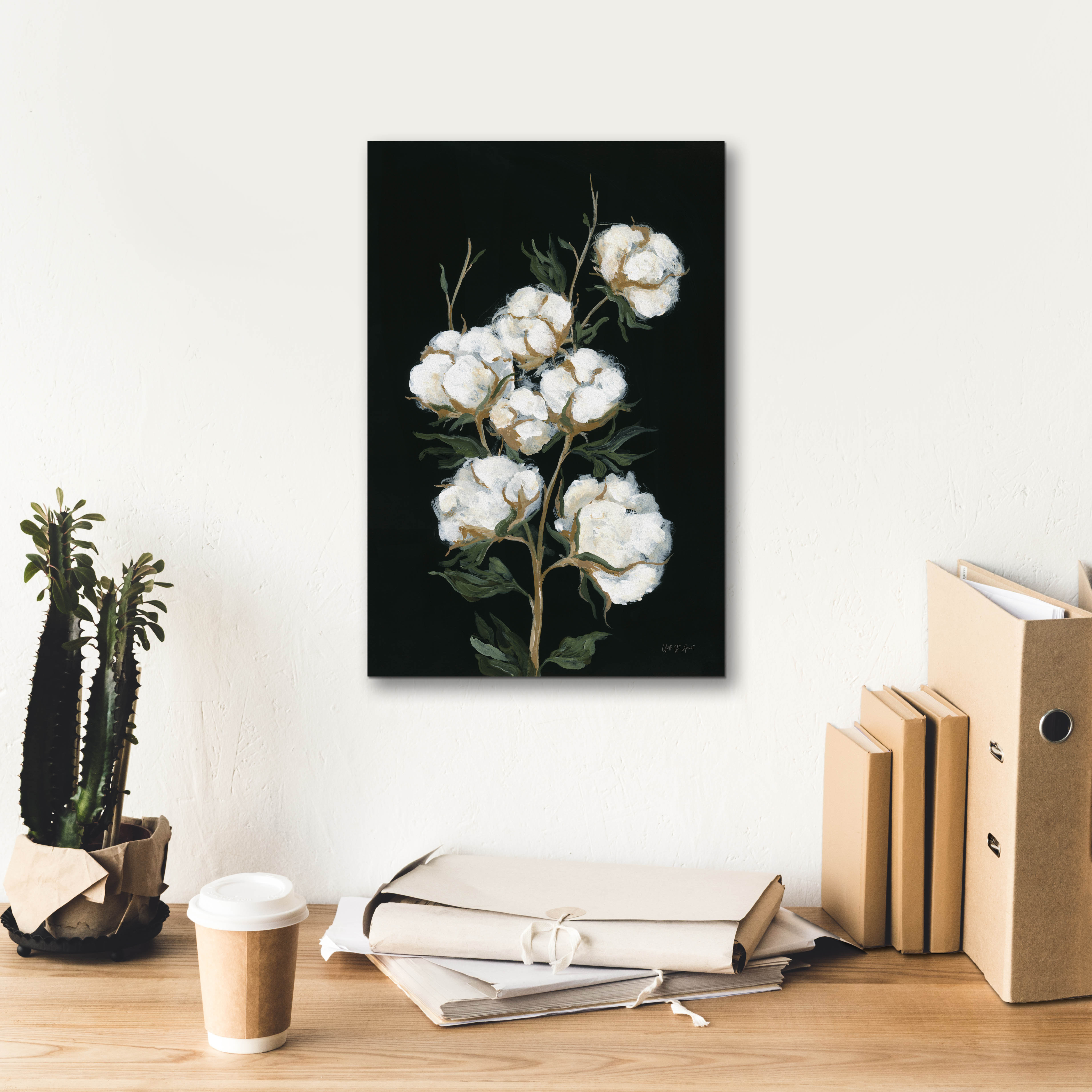 Epic Graffiti 'Vintage Stems Of Cotton' by Yvette St. Amant Canvas Wall ...