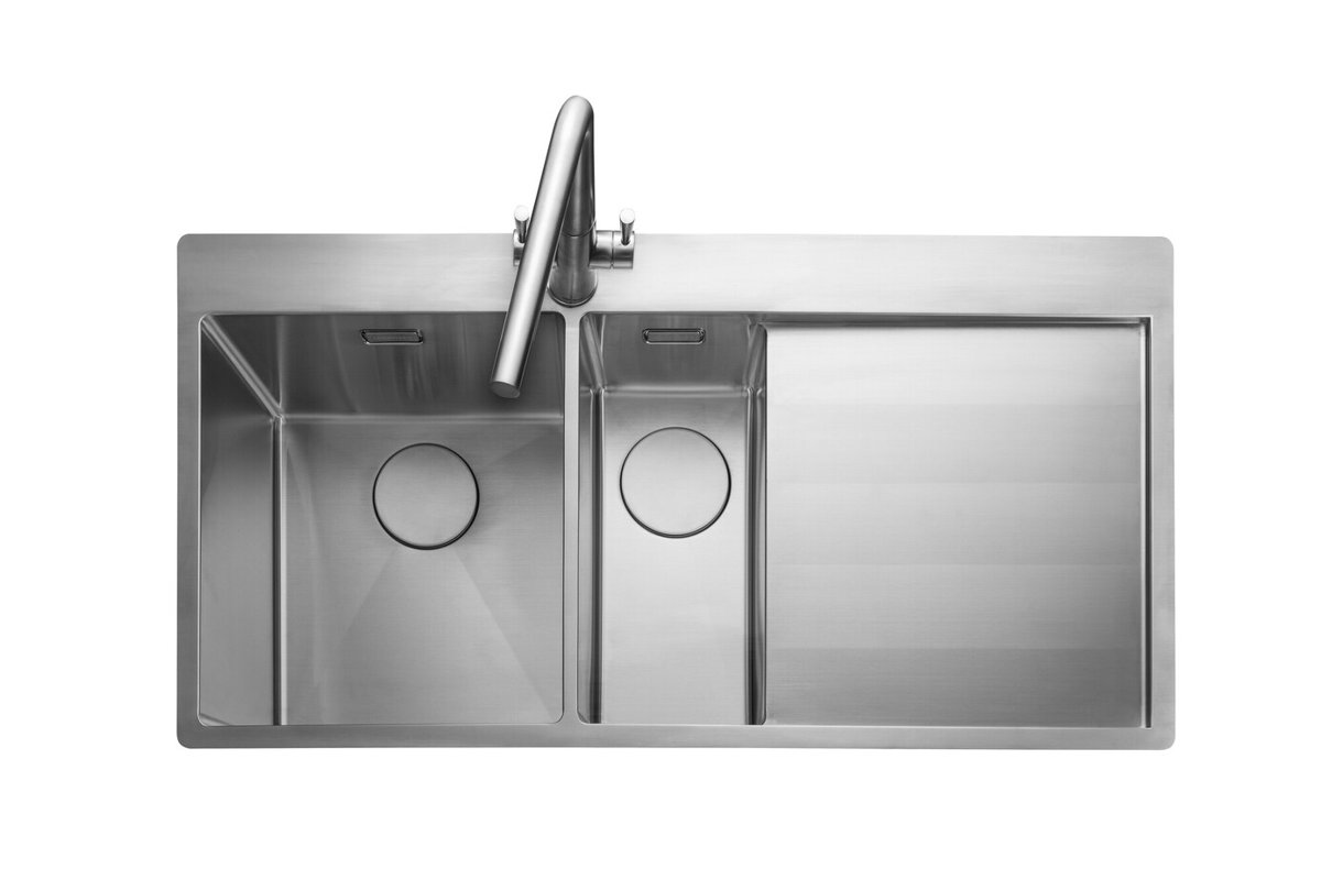 Rangemaster Sink & Taps 500mm W Stainless Steel Drop-In Kitchen Sink ...