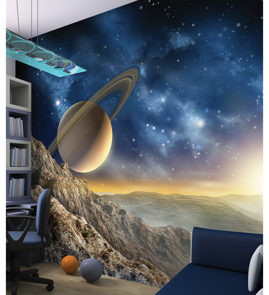 Latitude Run® Brancato Galaxy Wall Mural & Reviews | Wayfair