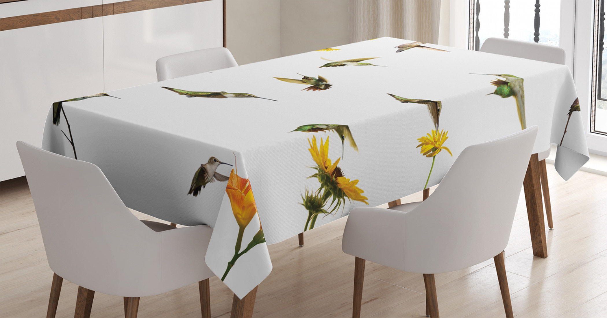 East Urban Home Hummingbirds Tablecloth | Wayfair