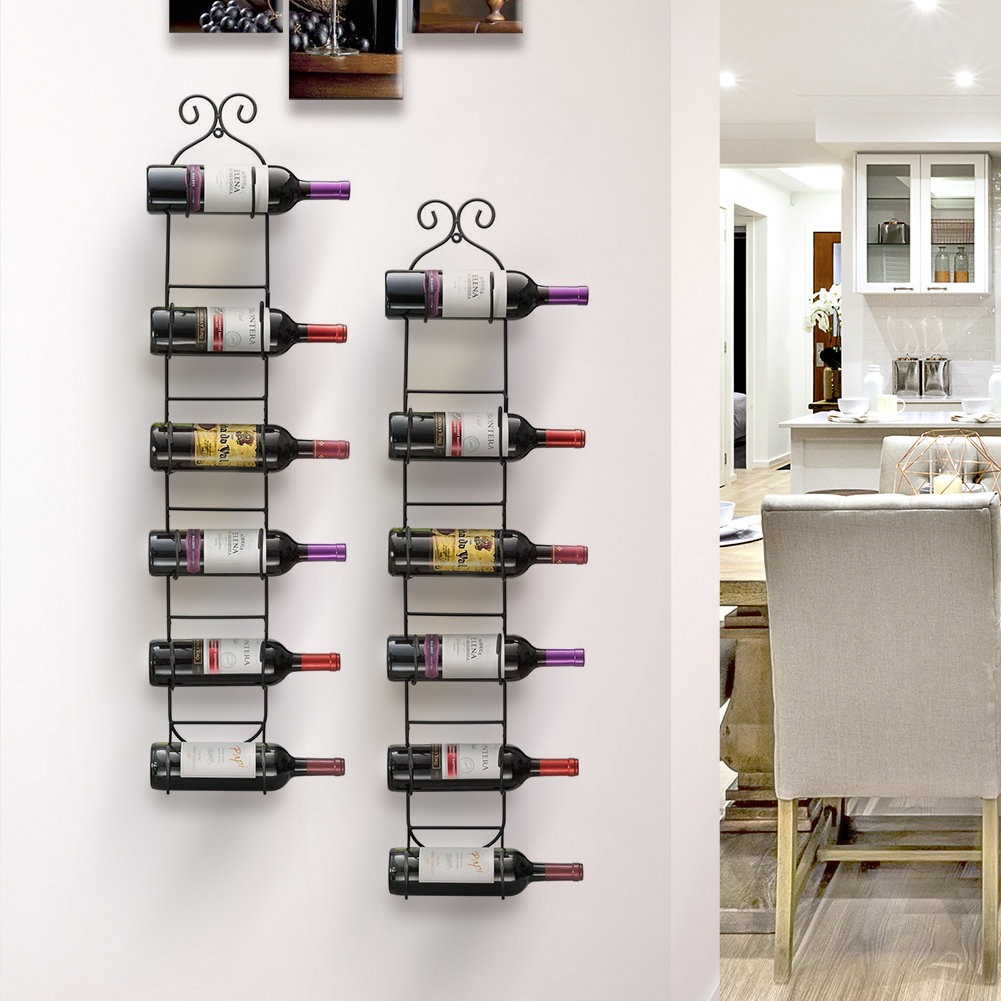 Sorbus Poythress 6 Bottle Wall Mounted Wine Bottle Rack & Reviews ...