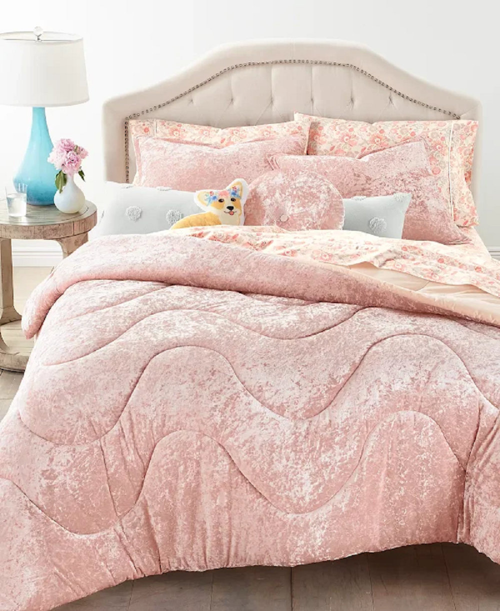 Martha Stewart Apricot Microfiber Reversible 3 Piece Comforter Set ...
