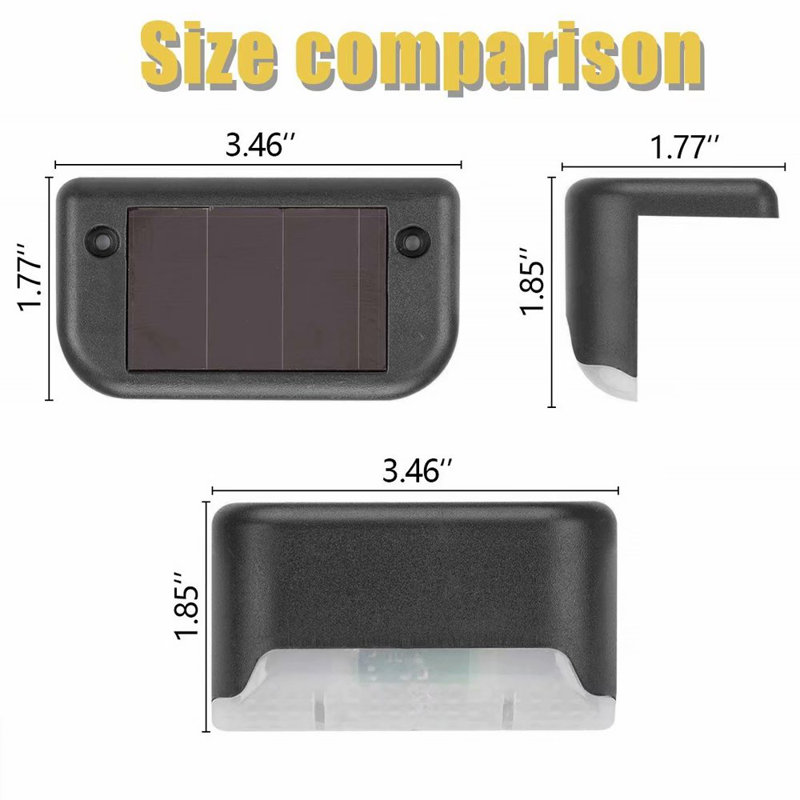 Aptoco Solar Powered Integrated LED Deck Light Pack Outdoor Waterproof ...