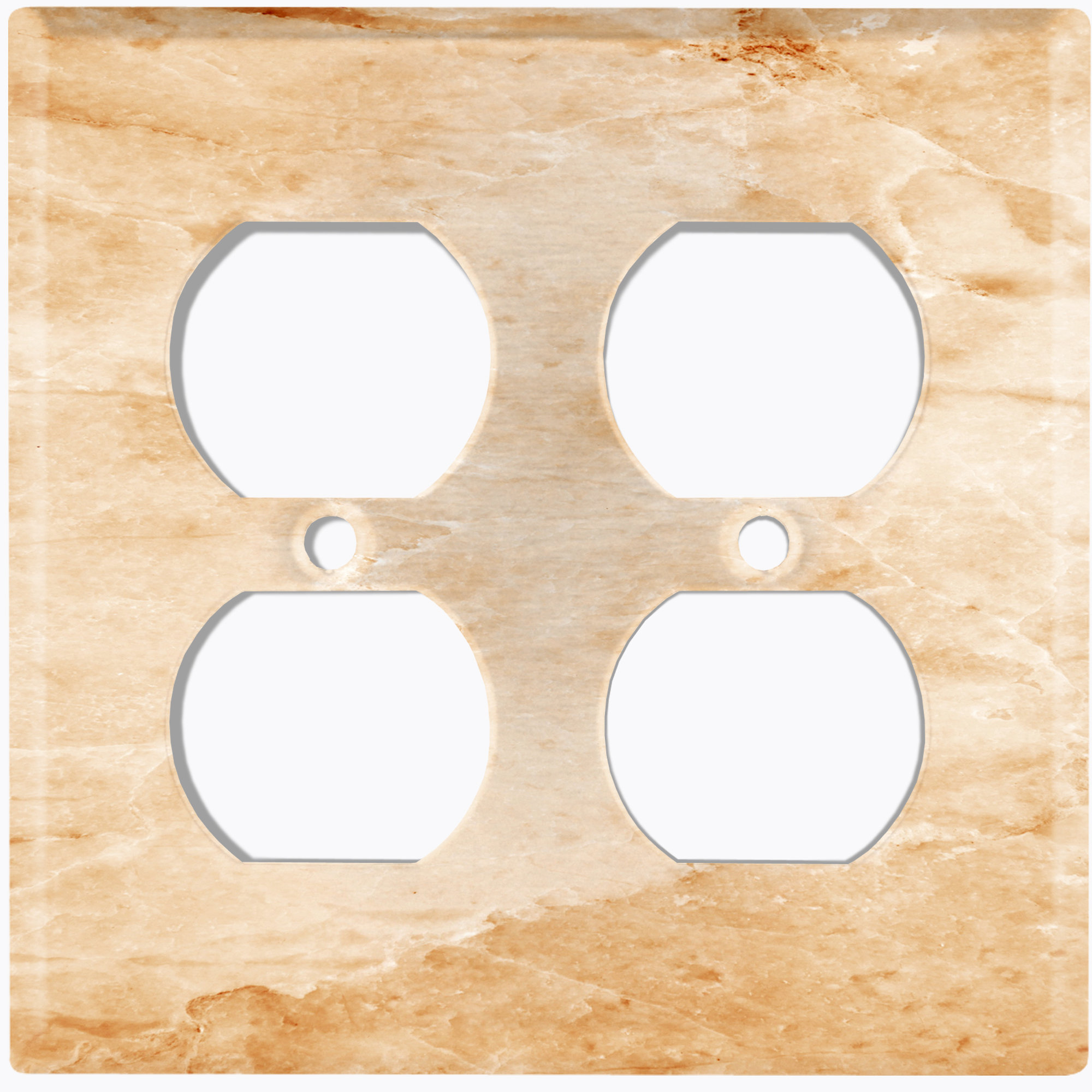WorldAcc Marble 2-Gang Duplex Outlet Wall Plate | Wayfair