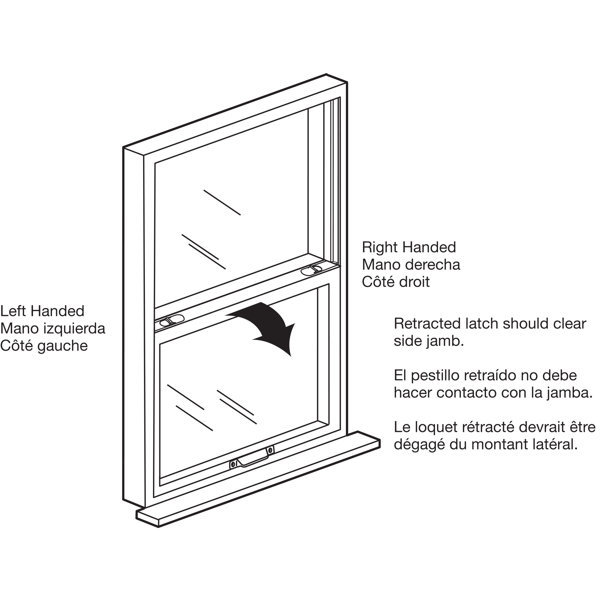 Prime-Line Window Tilt Latch, Injected Molded Plastic, Fits Champion ...