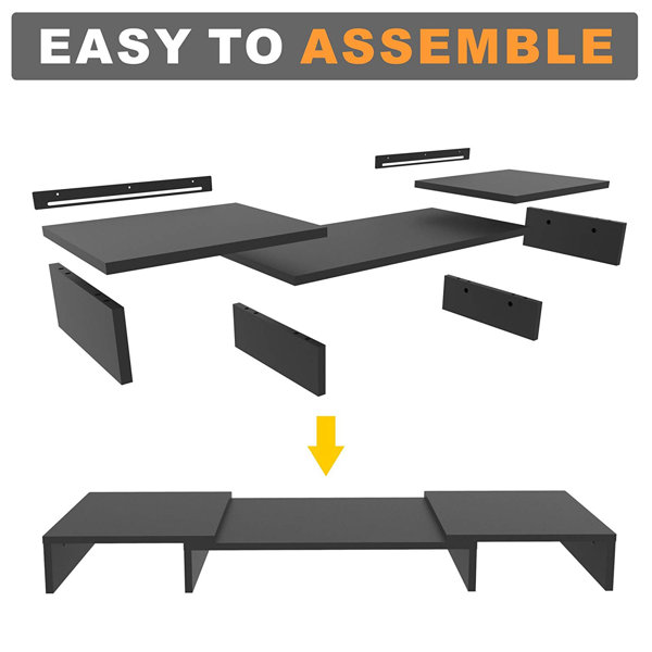 Ebern Designs Oceanview Adjustable Desk Organizer Monitor Stand ...