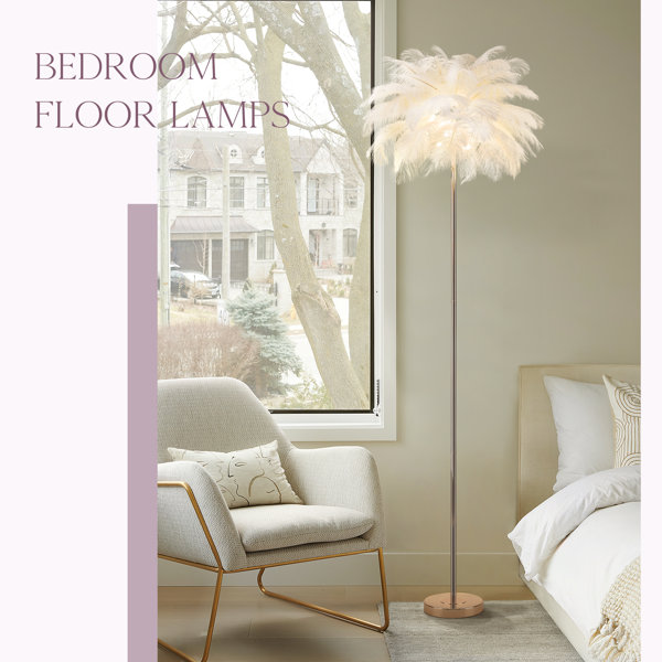 Willa Arlo Interiors Lismore 63'' Brass LED Novelty Floor Lamp with ...