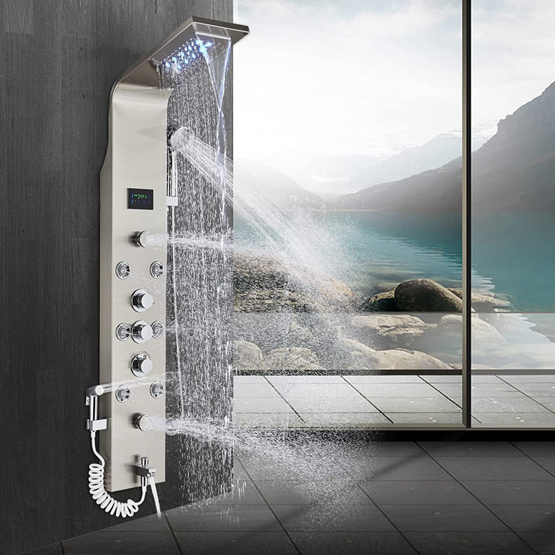 Belfry Bathroom Umana Shower Tower Panel & Reviews | Wayfair.co.uk