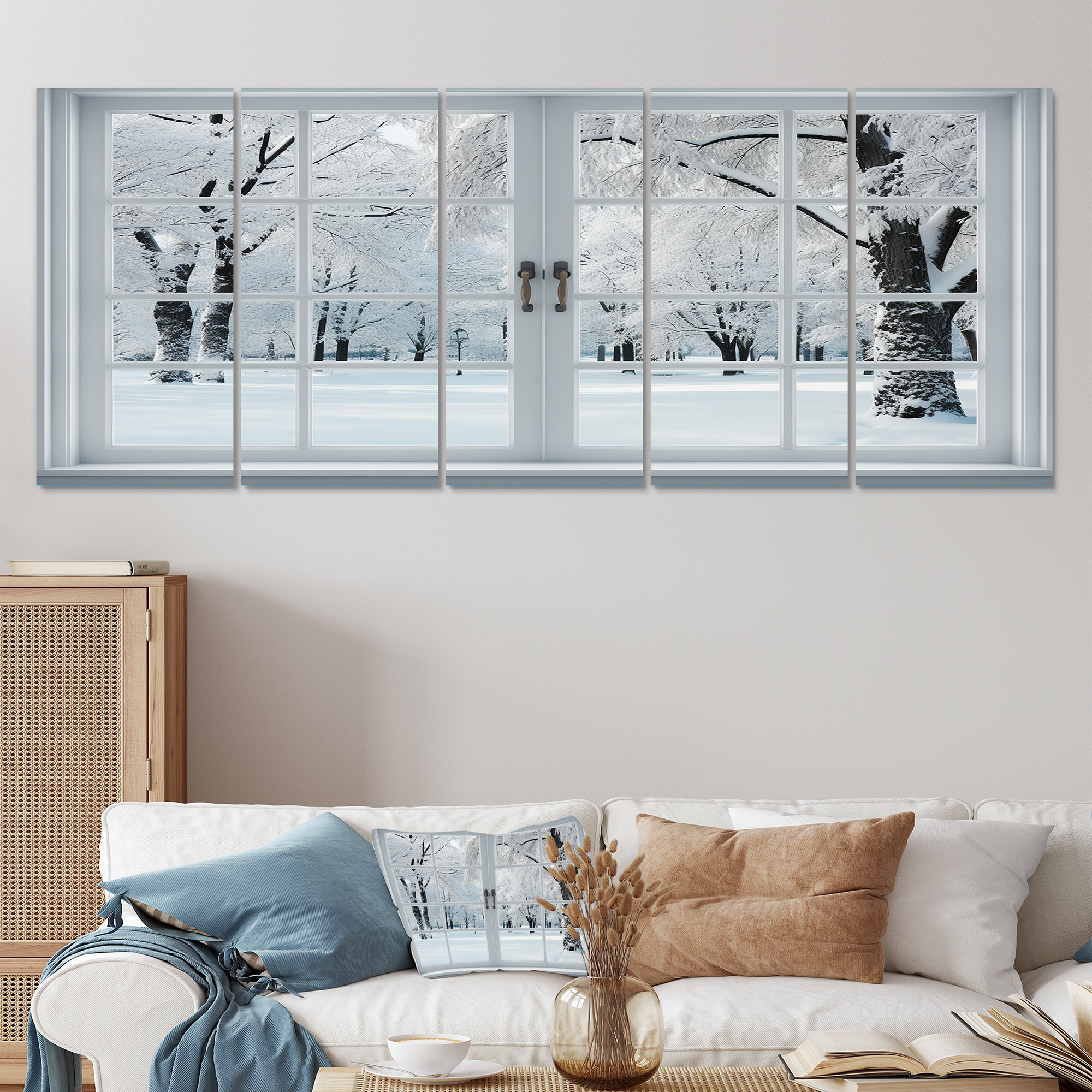 Ophelia & Co. Winter Forest Window Views I - Winter Landscape 5 Piece ...