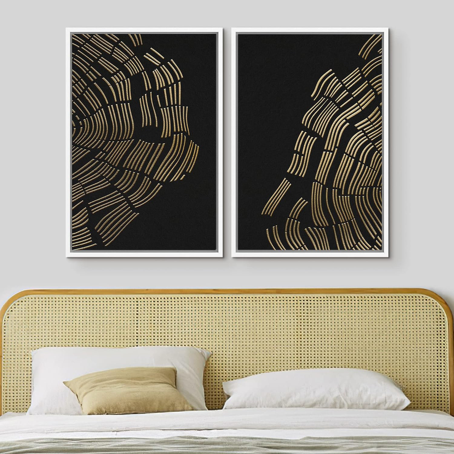 wall26 " Black Tan Ring Spiral " 2 - Pieces on | Wayfair