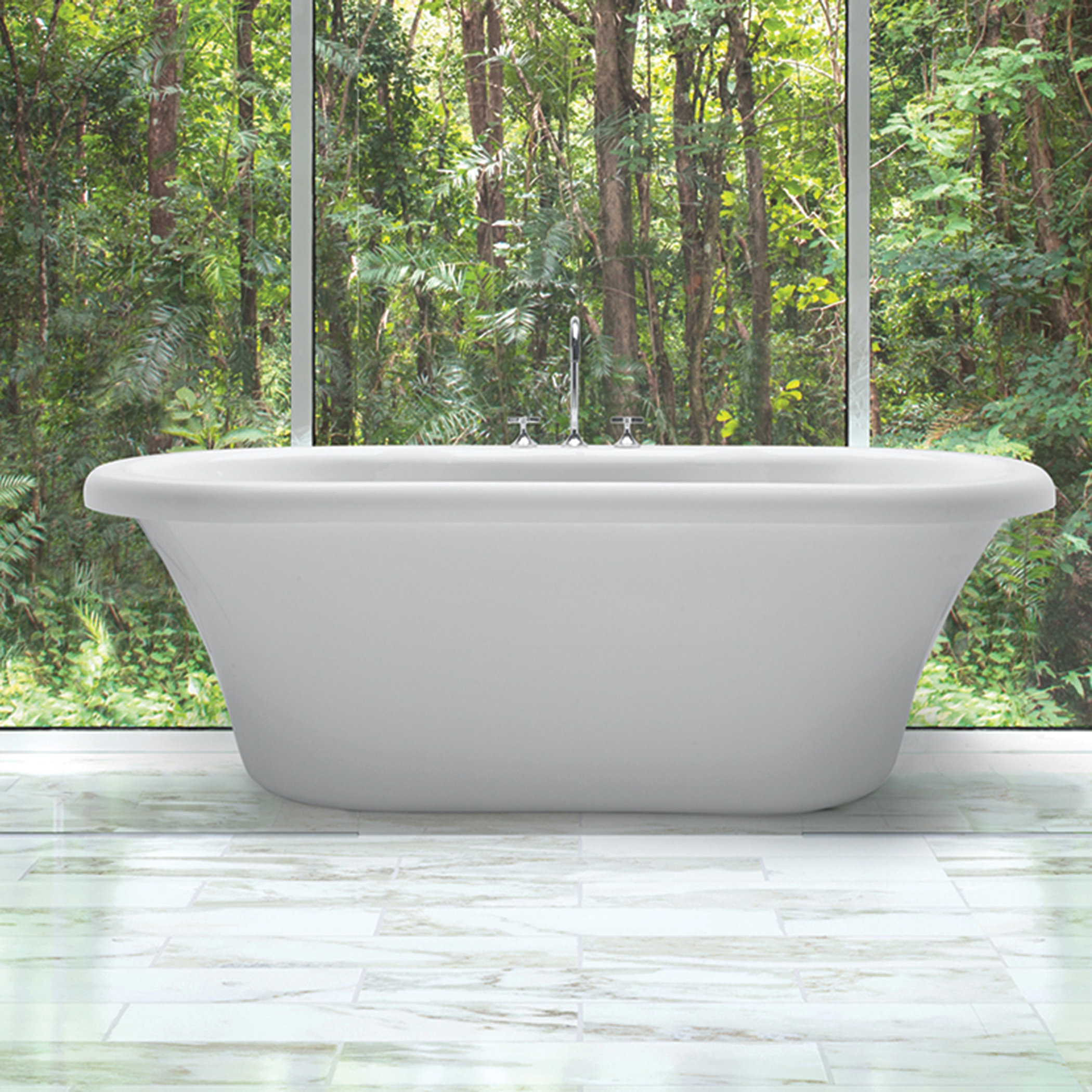 MTI Baths MTI Solutions DoloMatte 71" x 36" Freestanding Soaking Solid ...