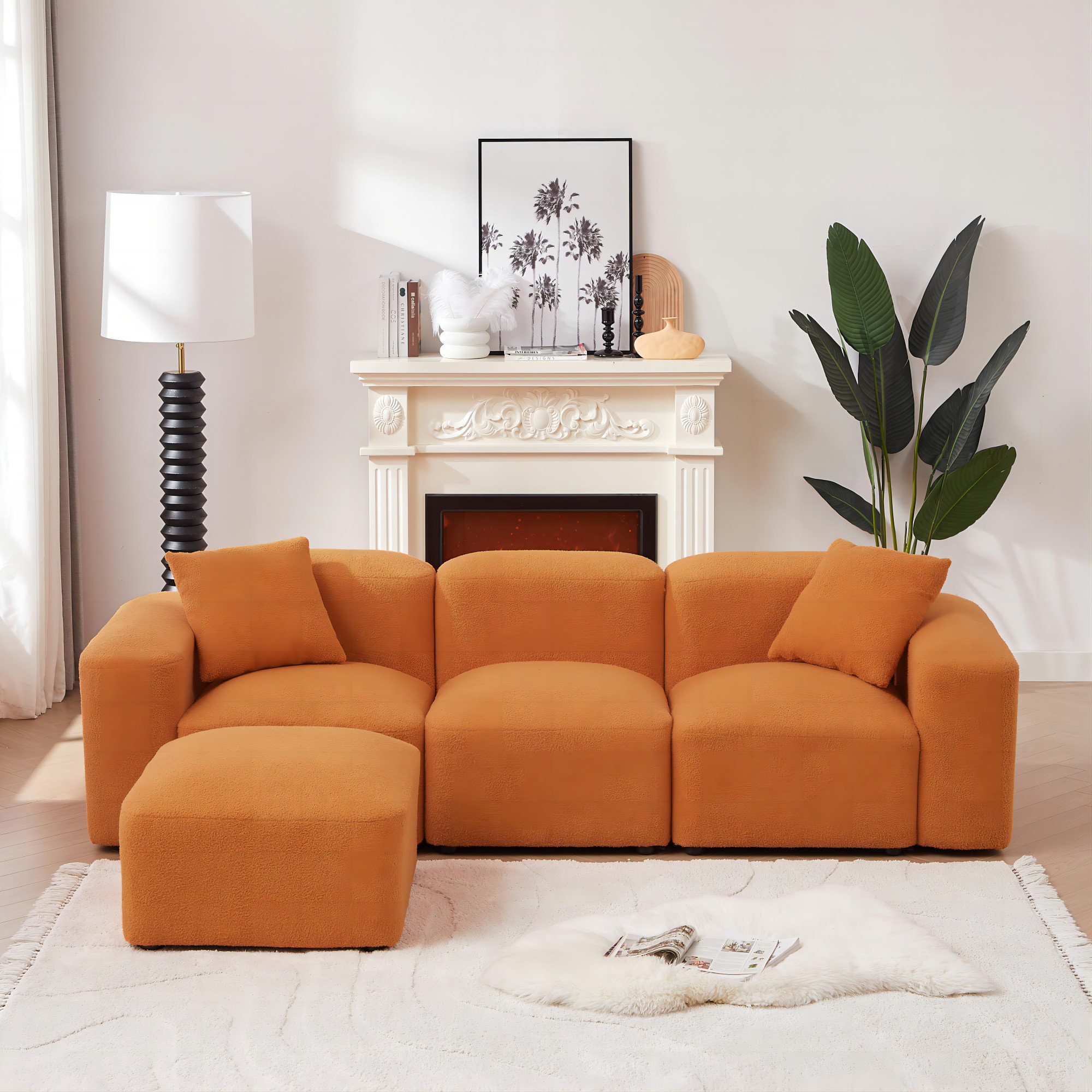 Latitude Run® 93"L Shaped Couch Set For Living Room | Wayfair