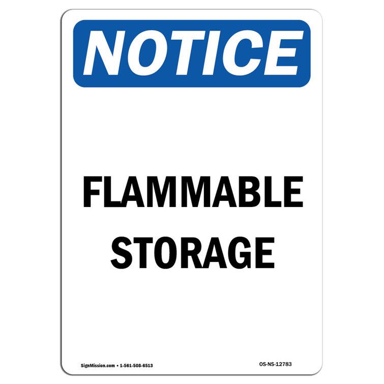 SignMission Flammable Storage Sign | Wayfair