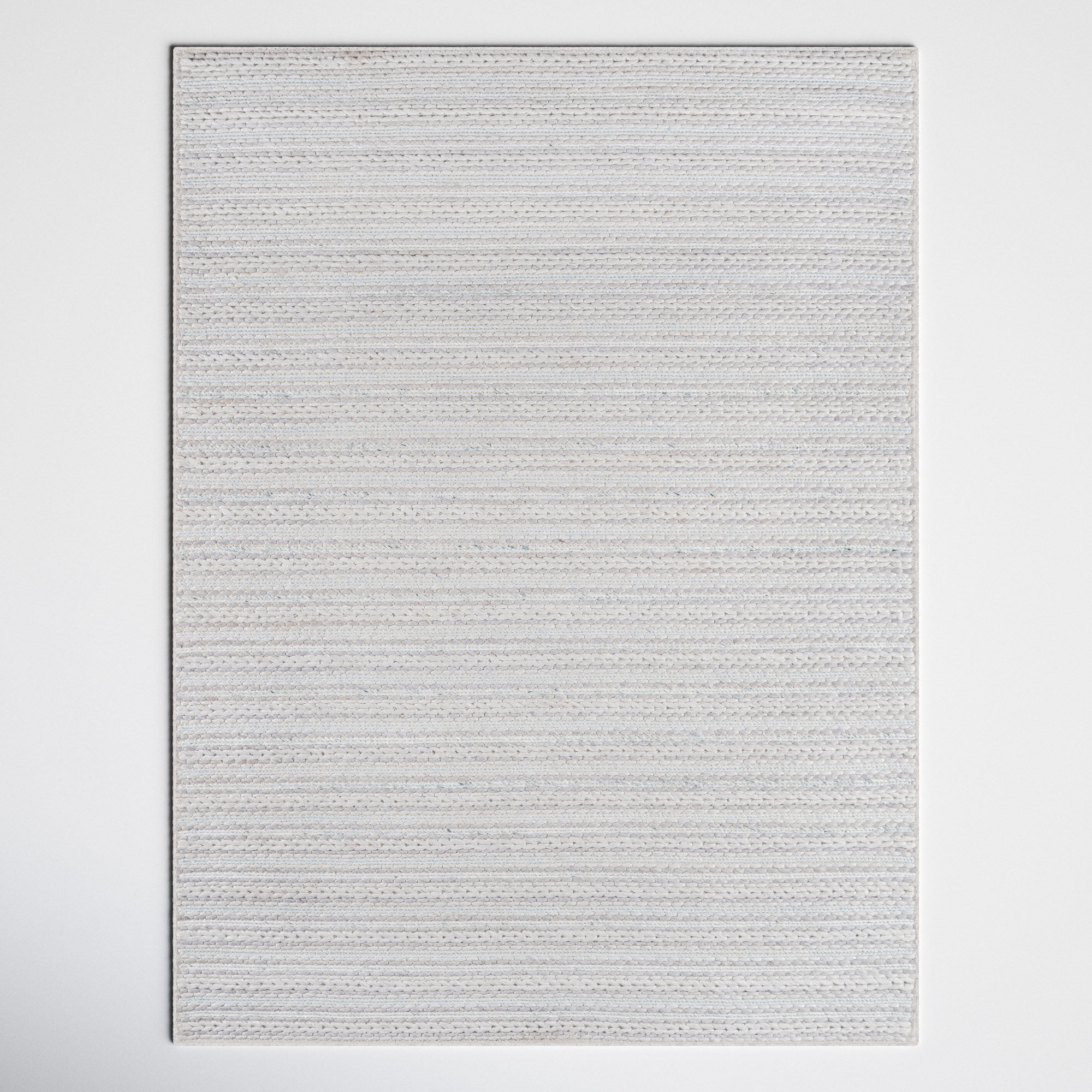 Joss & Main Kells Striped Handwoven Light Gray/Cream/Light Blue Area ...