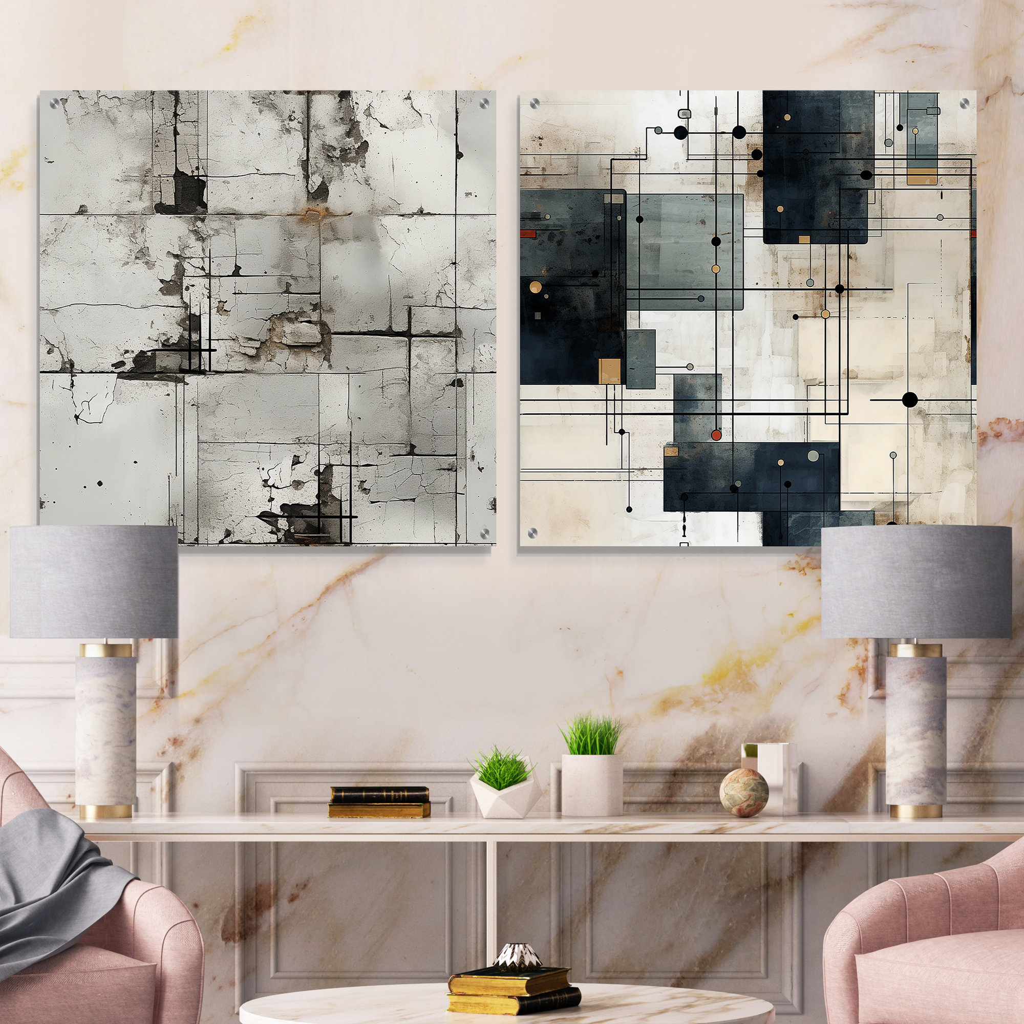 Design Art Industrial Balance - Abstract Geometric Acrylic Wall Art ...