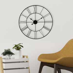 17 Stories Charma Metal Wall Clock & Reviews | Wayfair