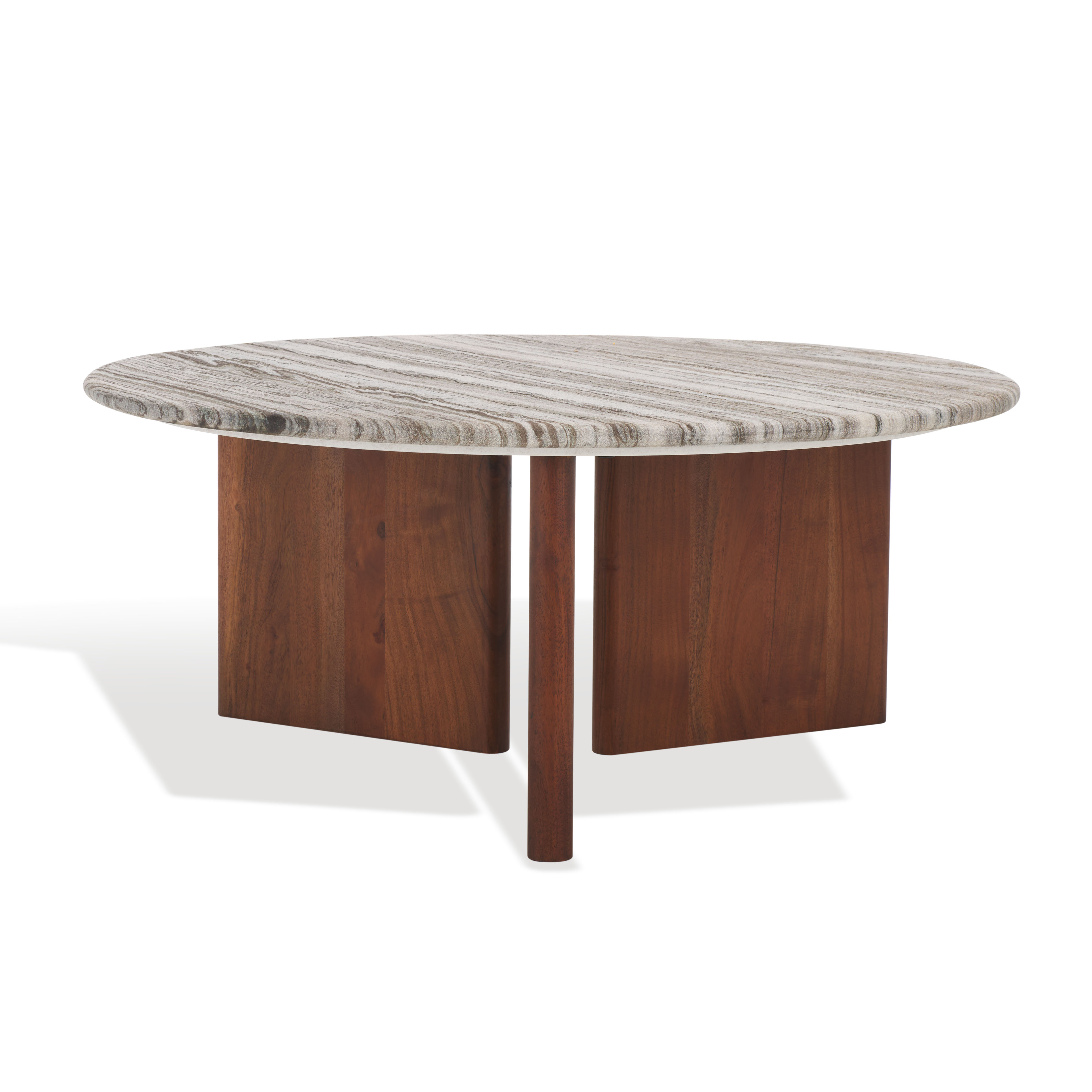 Ivy Bronx Chifley Round Marble Top Coffee Table | Wayfair