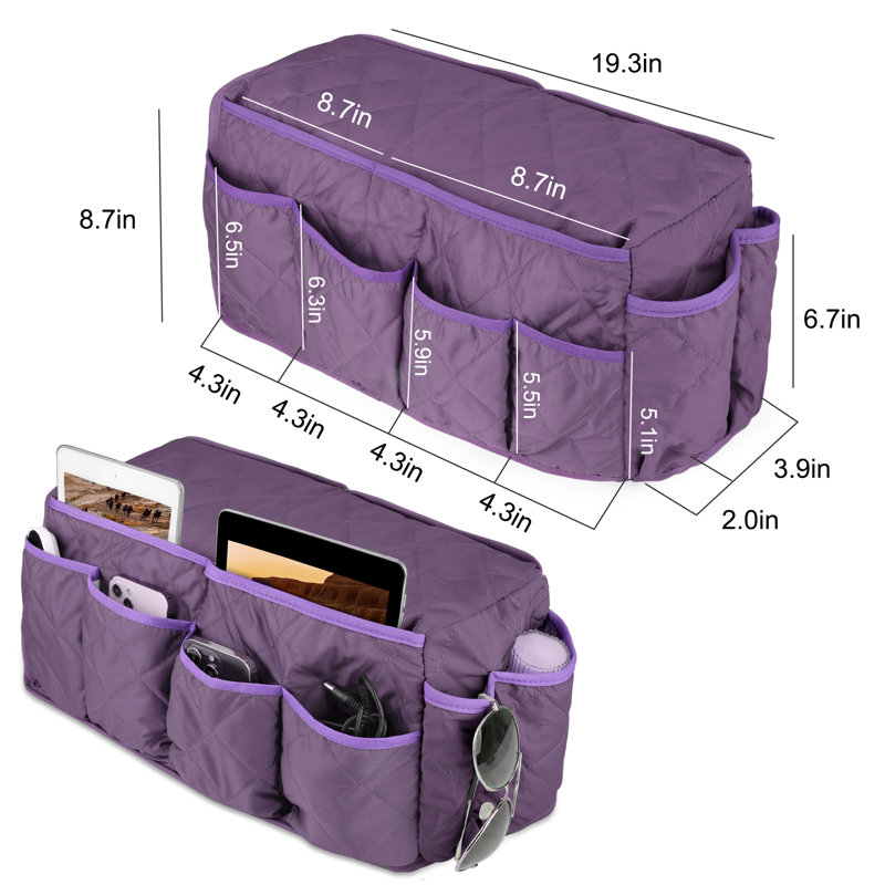 CELECTIGO Sofa Armrest Organizer,Sofa Storage Pockets | Wayfair