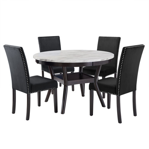 Kingstown Home 5 - Piece Faux Marble Top Dining Set & Reviews | Wayfair
