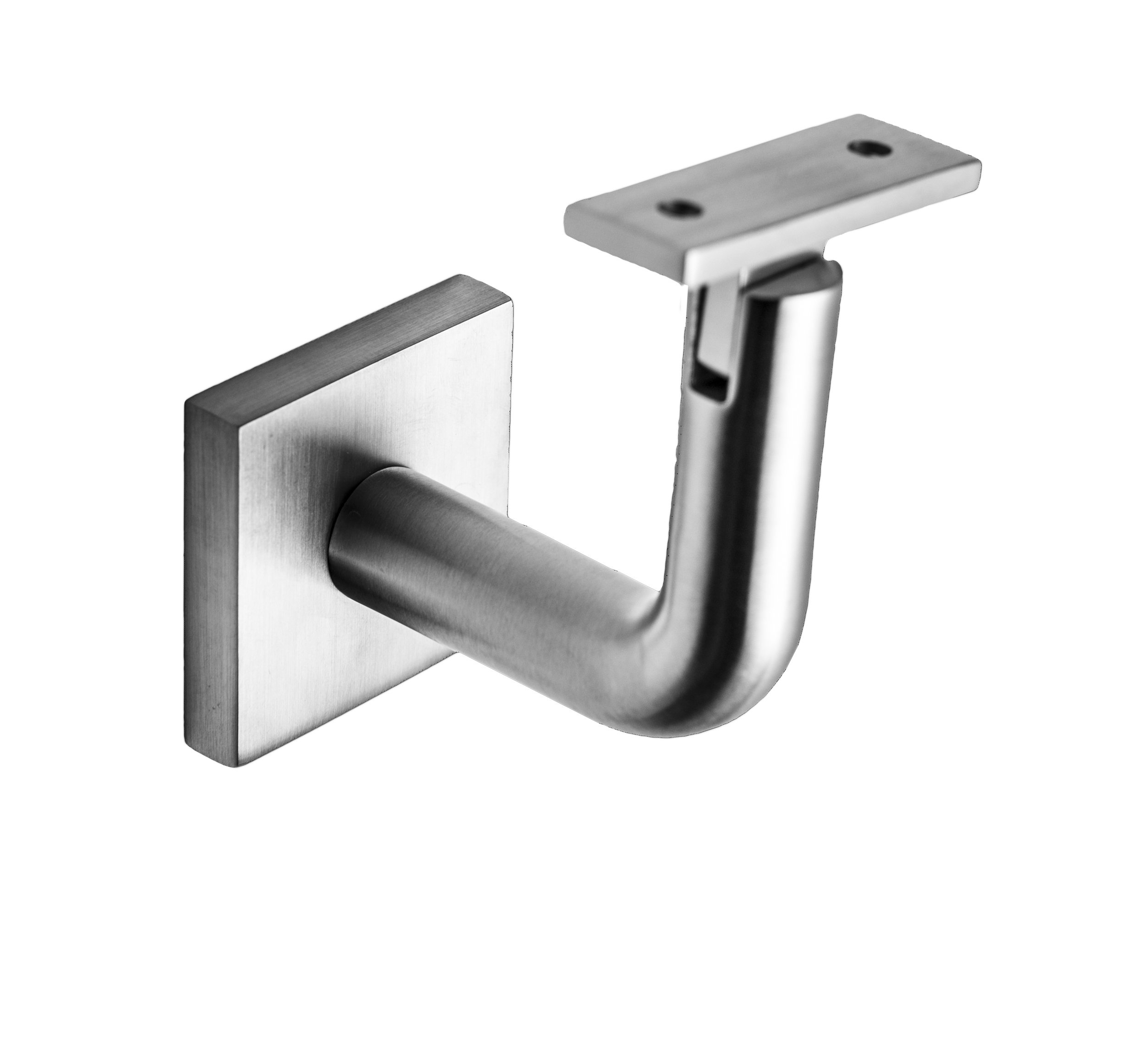 Linnea Glass Mount Handrail Bracket with Square Rose and Flat Plate ...