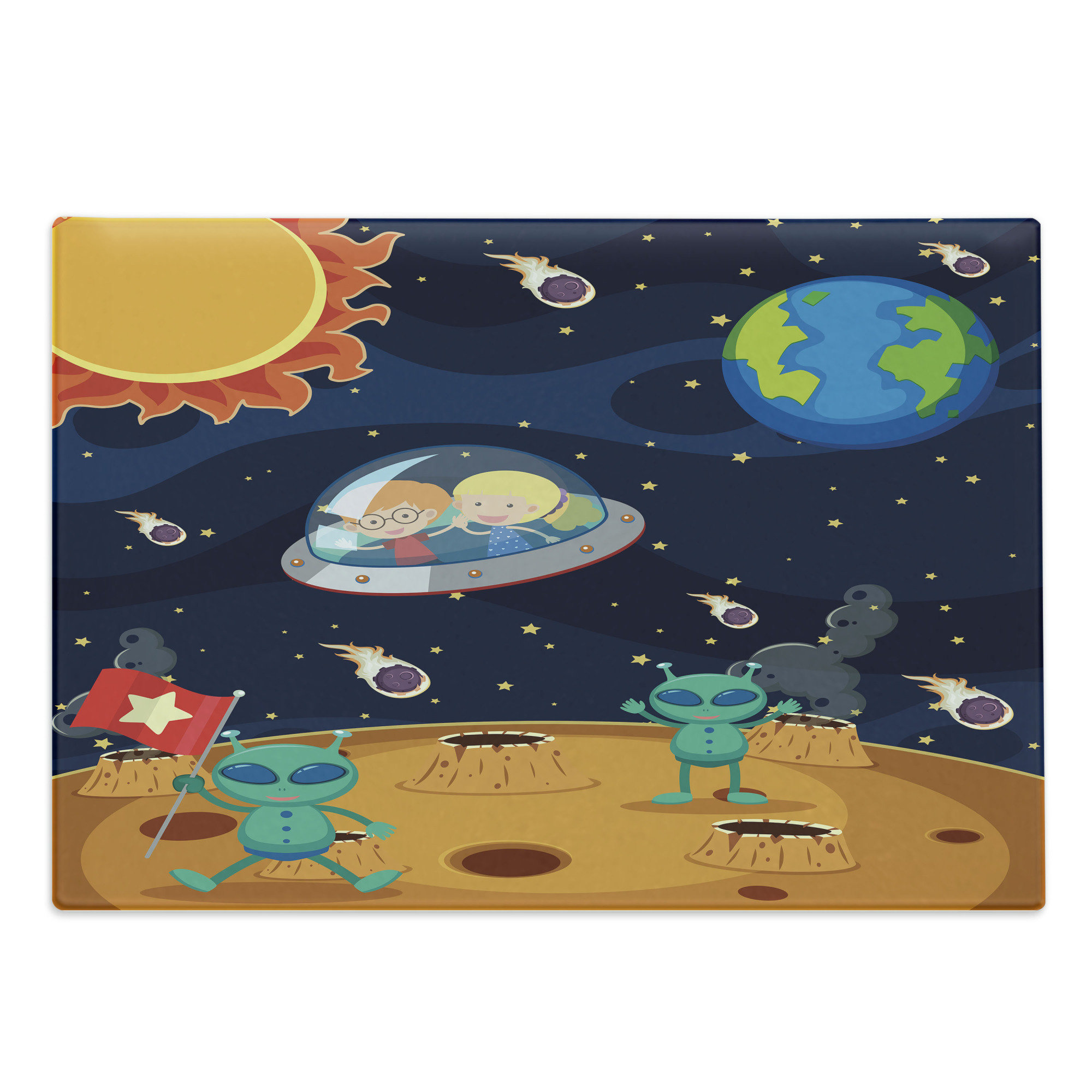 East Urban Home Glass Alien Cutting Board | Wayfair