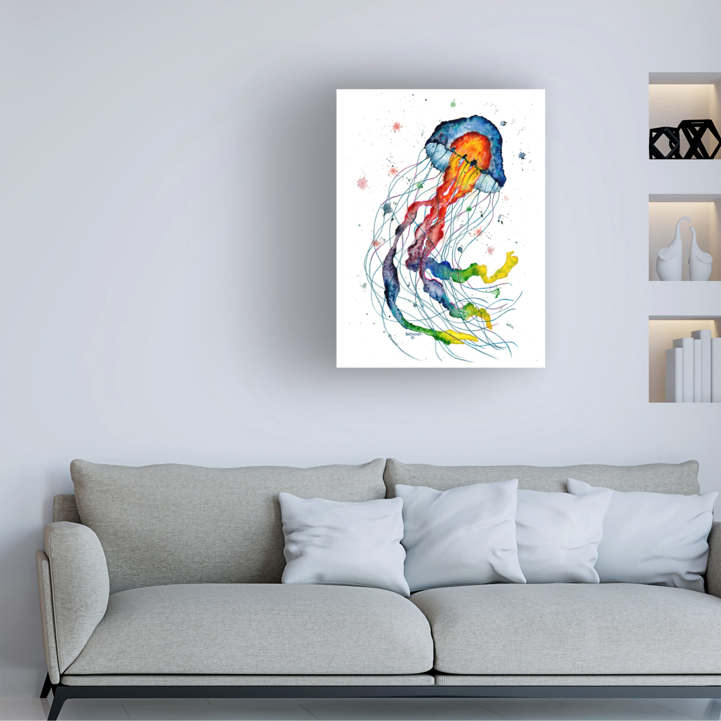 Trademark Fine Art Dave Bartholet Jelly Fish Canvas Art | Wayfair