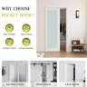 DOOOLI Sliding Pocket Door With Soft Closer - 1 Lite Frosted Glass ...