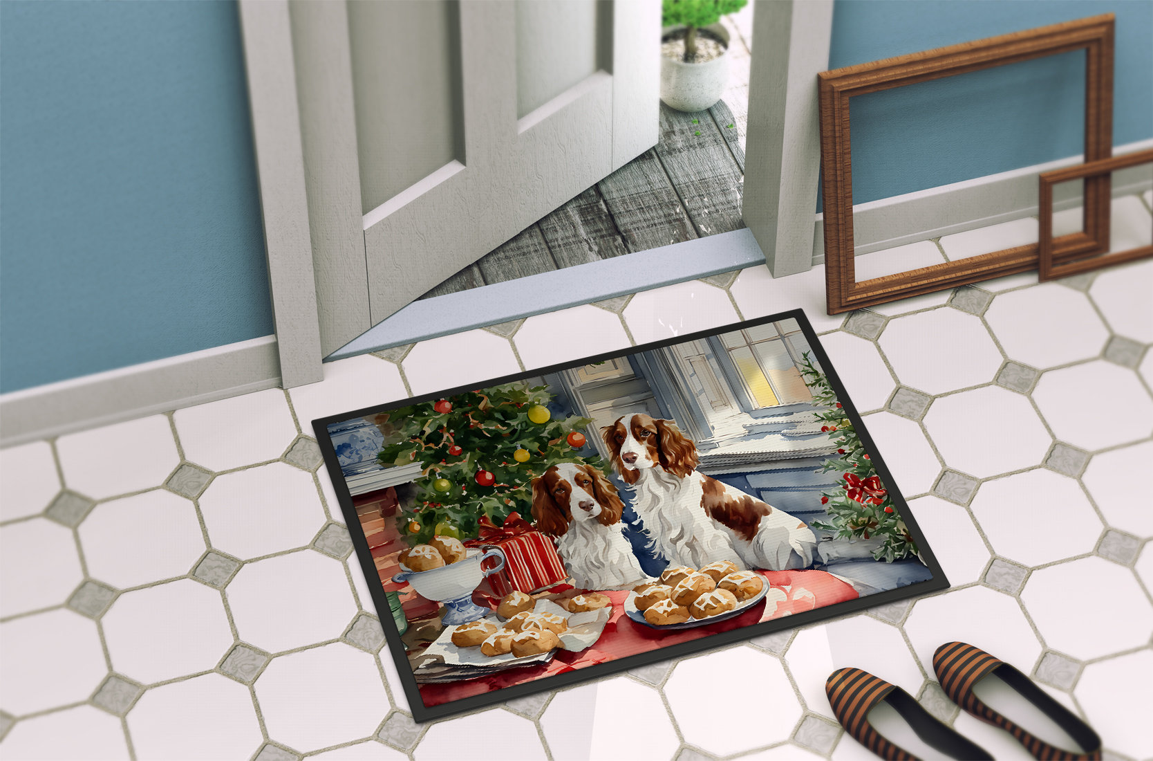 The Holiday Aisle® Welsh Springer Spaniel Junya Doormat DAC3887 | Wayfair