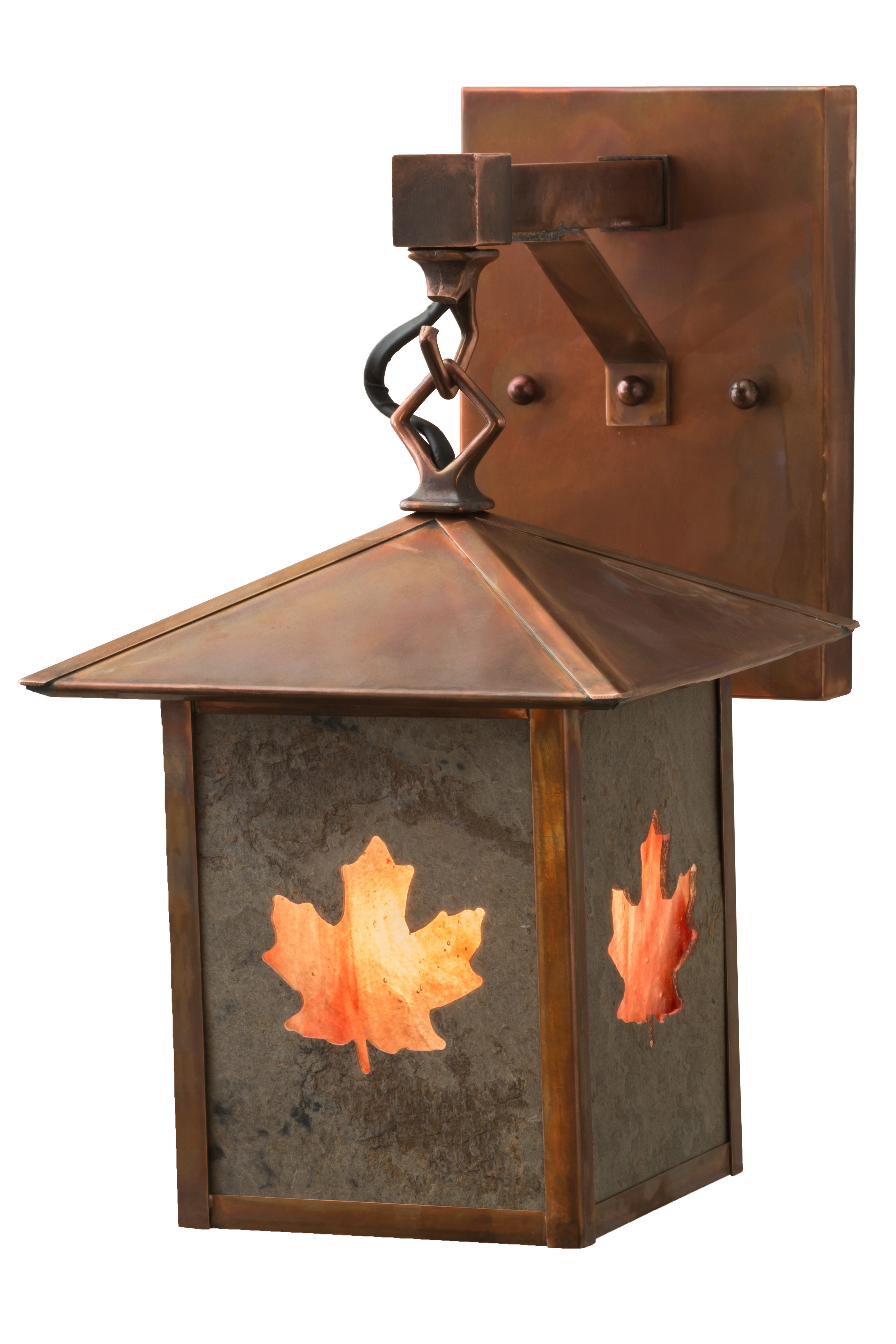 Meyda Lighting Seneca Maple Leaf Outdoor Wall Lantern | Wayfair