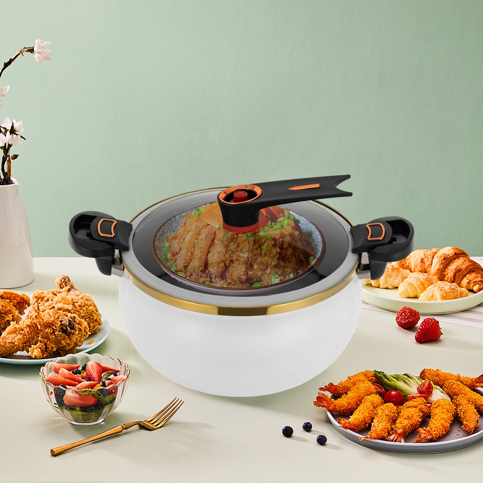 YYBUSHER 8.45 Quarts Multi-Function Micro Pressure Cooking Pot ...