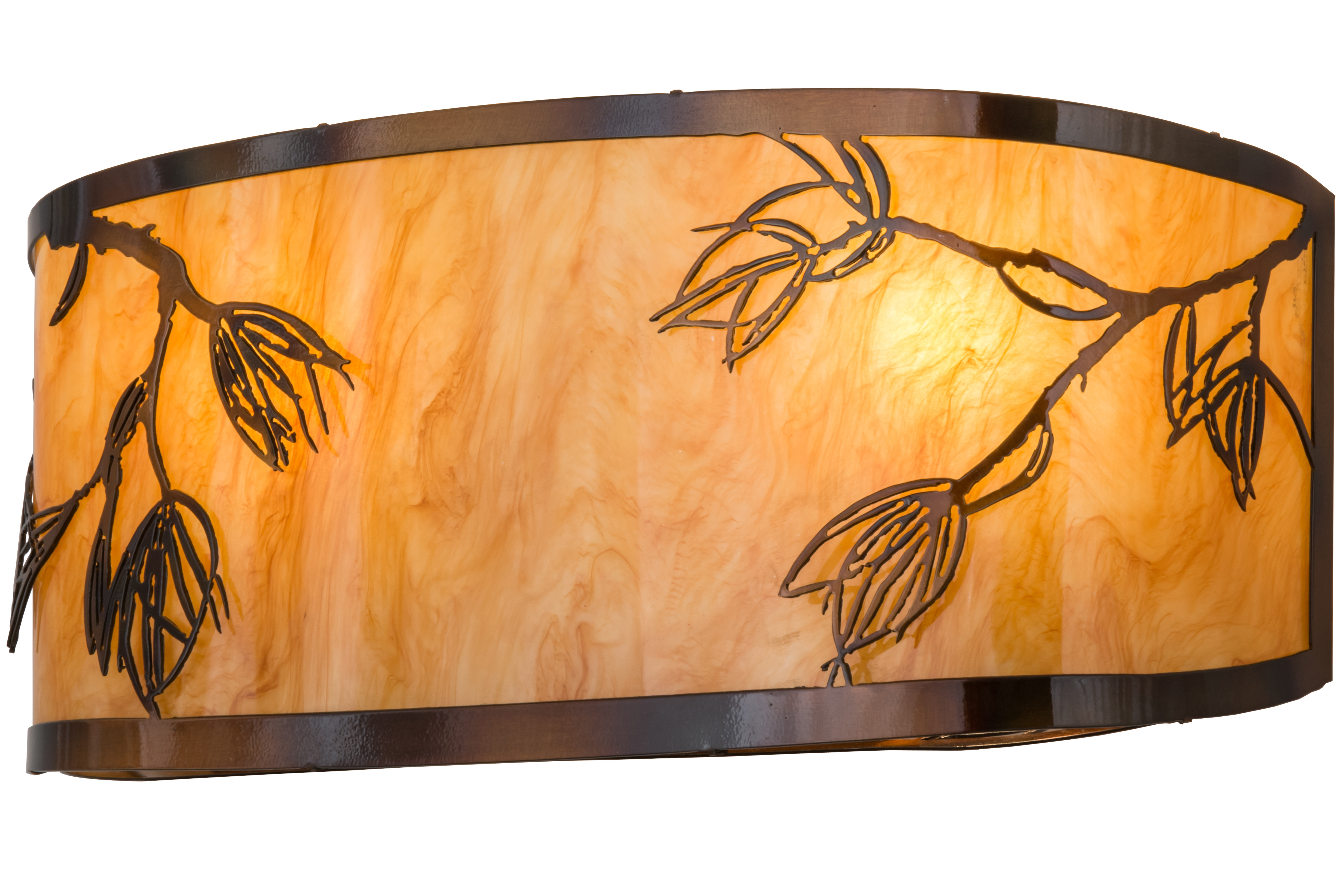 Meyda Lighting Stoneycreek Mountain Pine 2-Light Flush Mounted Scone ...
