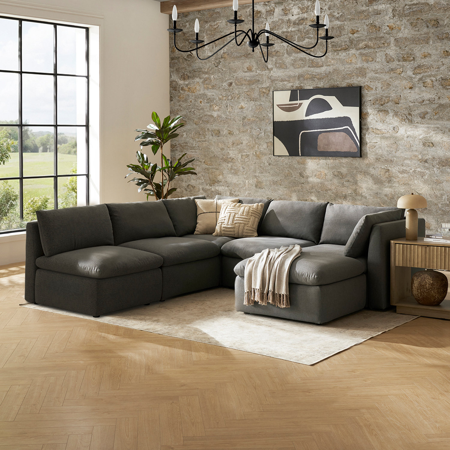 Latitude Run® Dunellen Oversized Modular Sectional Sofa With Fully ...