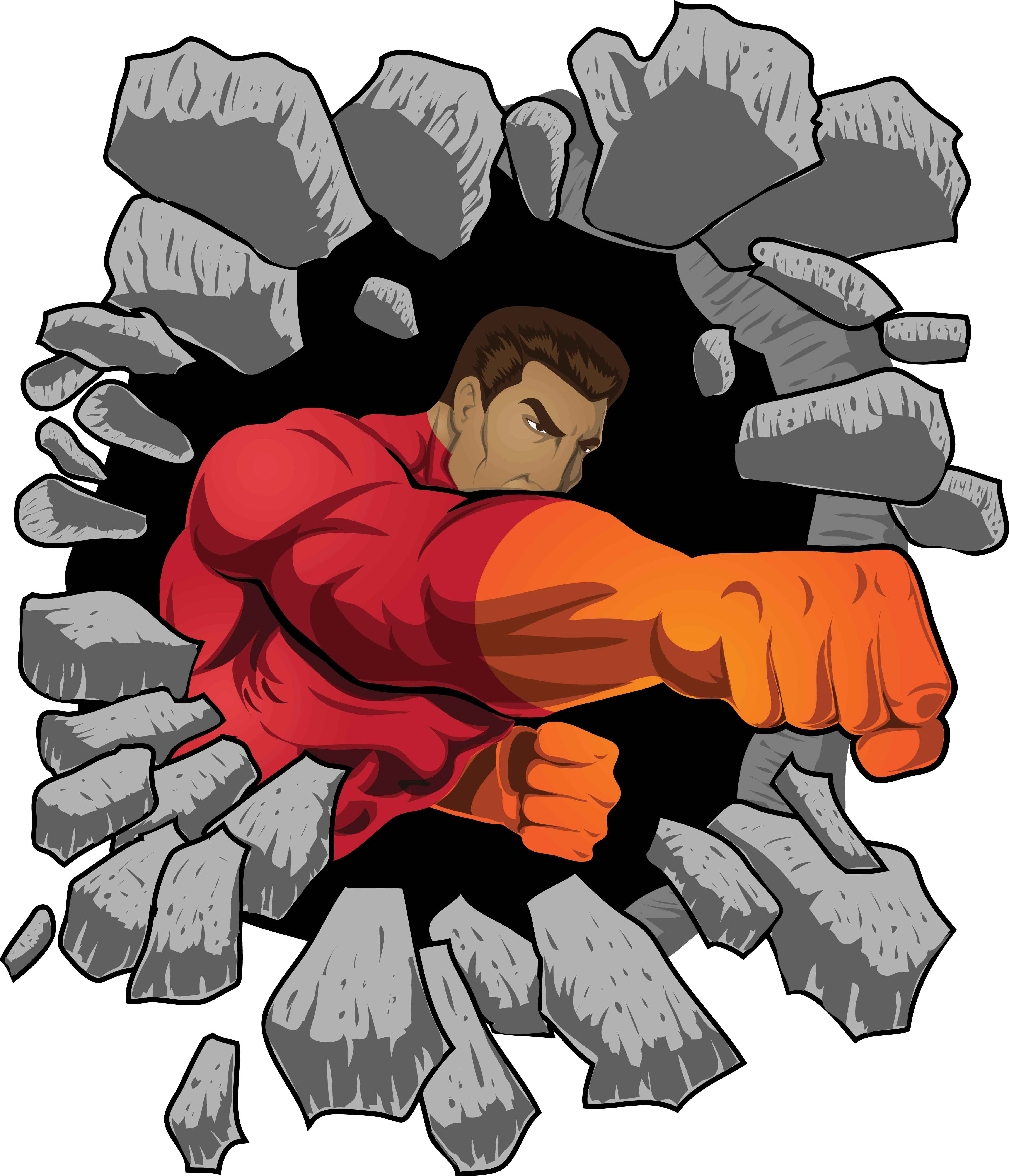 Wallhogs Winn Hero Busting Out Wall Decal | Wayfair