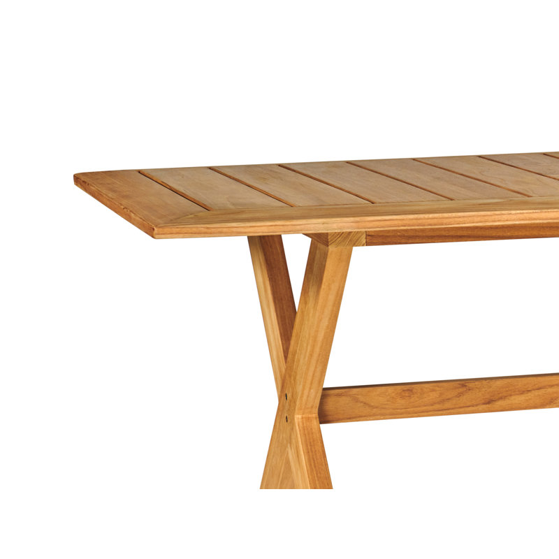 Gracie Oaks Oakville Rectangular Teak Outdoor Dining Table | Wayfair