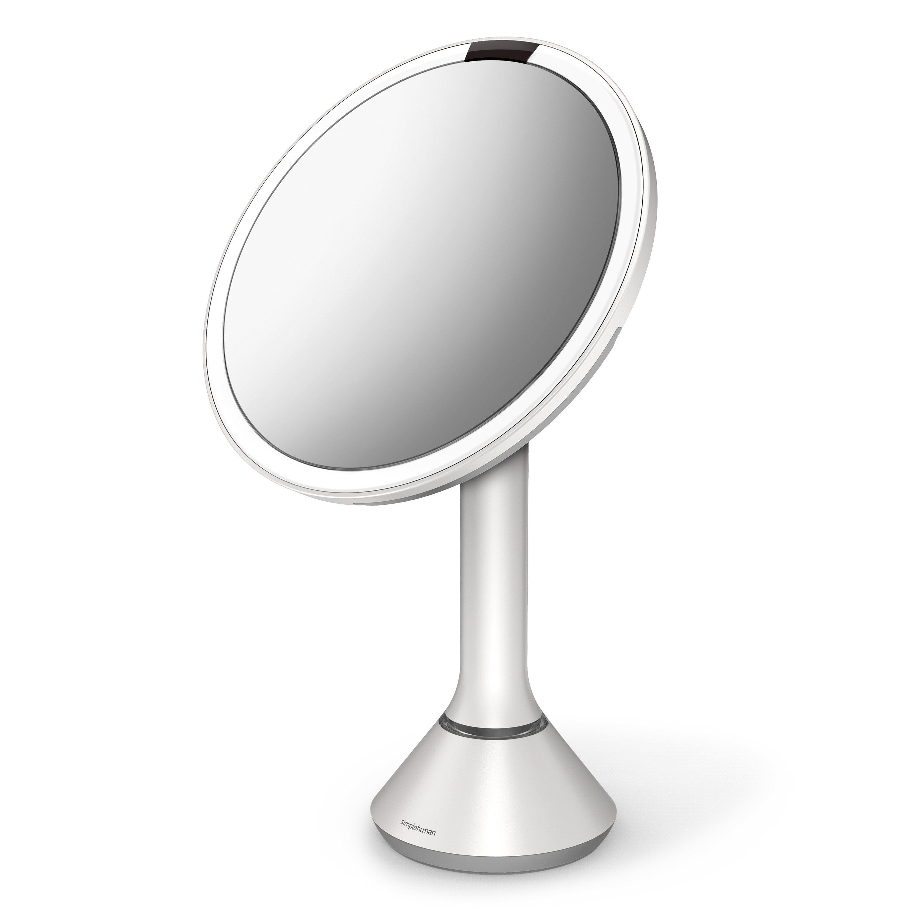 simplehuman 8" Round Sensor Makeup Mirror with Touch-Control Brightness ...