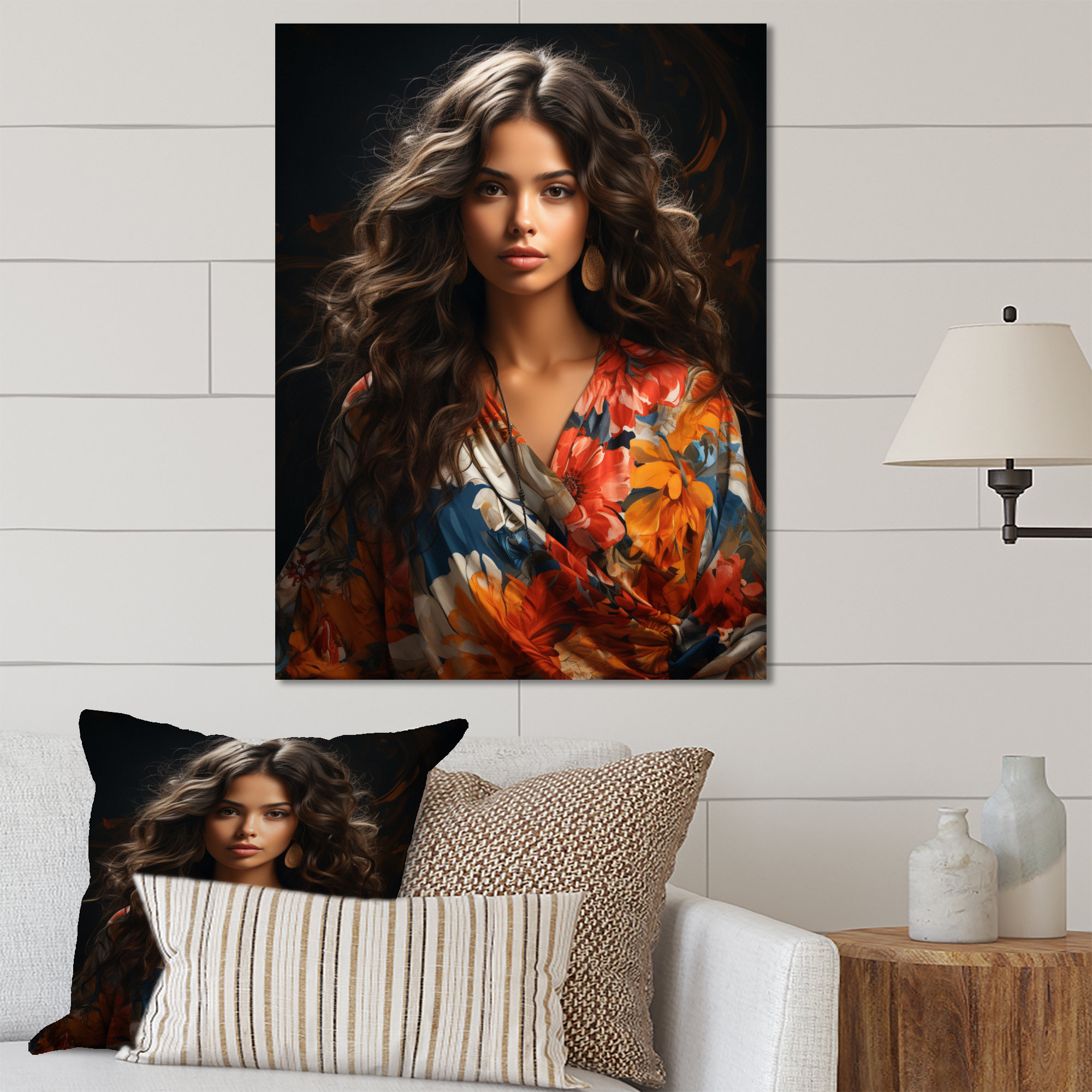 Red Barrel Studio® Boho Latina Cultural Woman III - Portrait Metal Wall ...