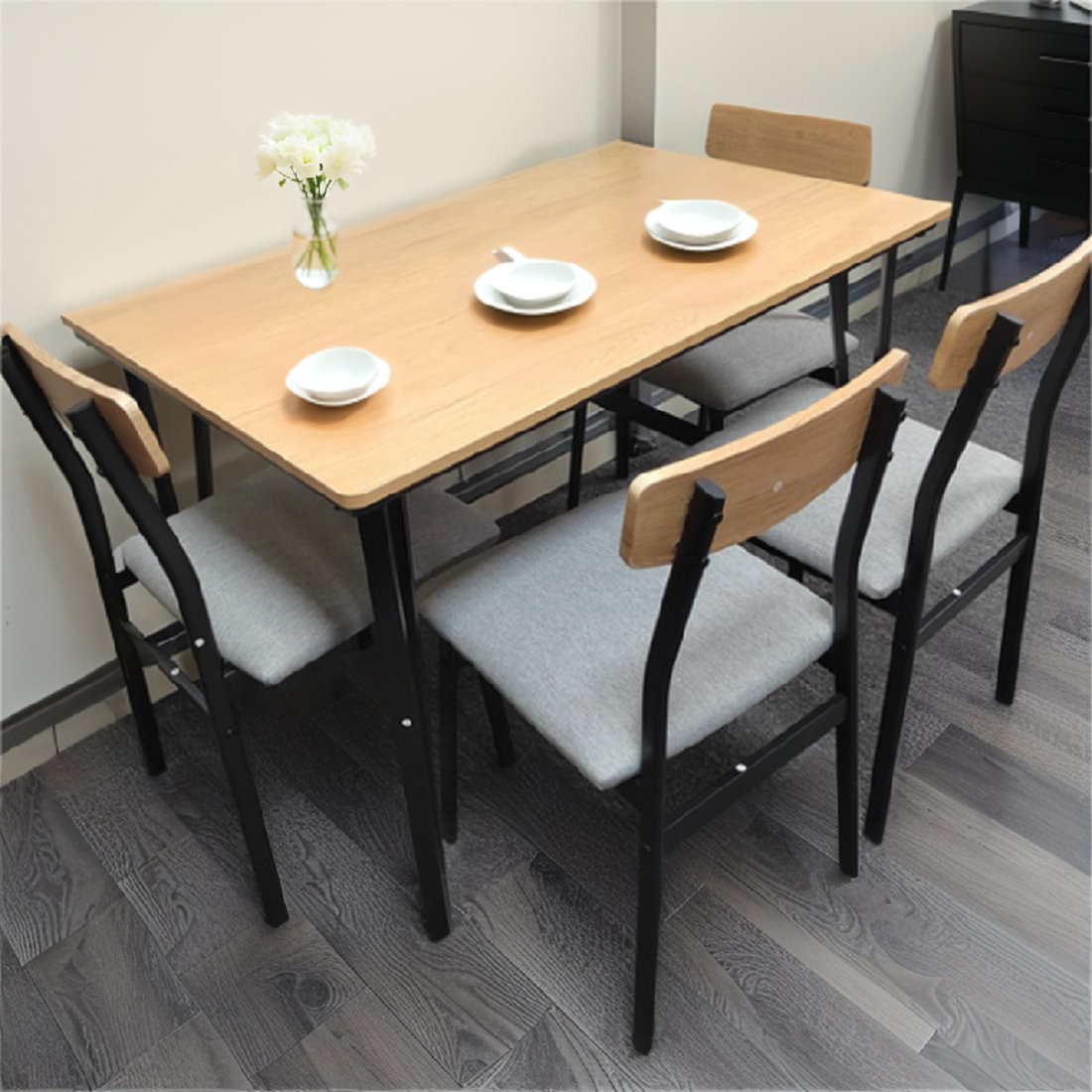 George Oliver Modern Jase Set For 4 Rectangular Solid Wood Jase For 4 ...