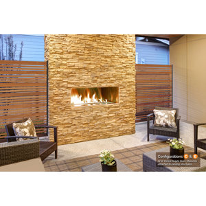 OUTDECO 72” Galvanized Steel Adjustable Horizontal Slat Fence Frame Kit ...