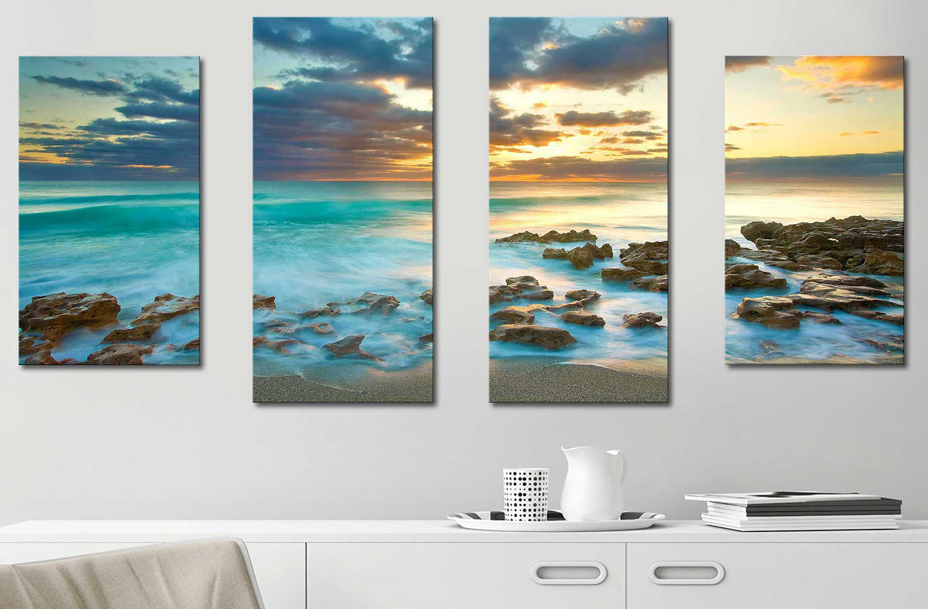 Rosecliff Heights "Ocean Sunrise" By Patrick Zephyr Print On Canvas Set ...