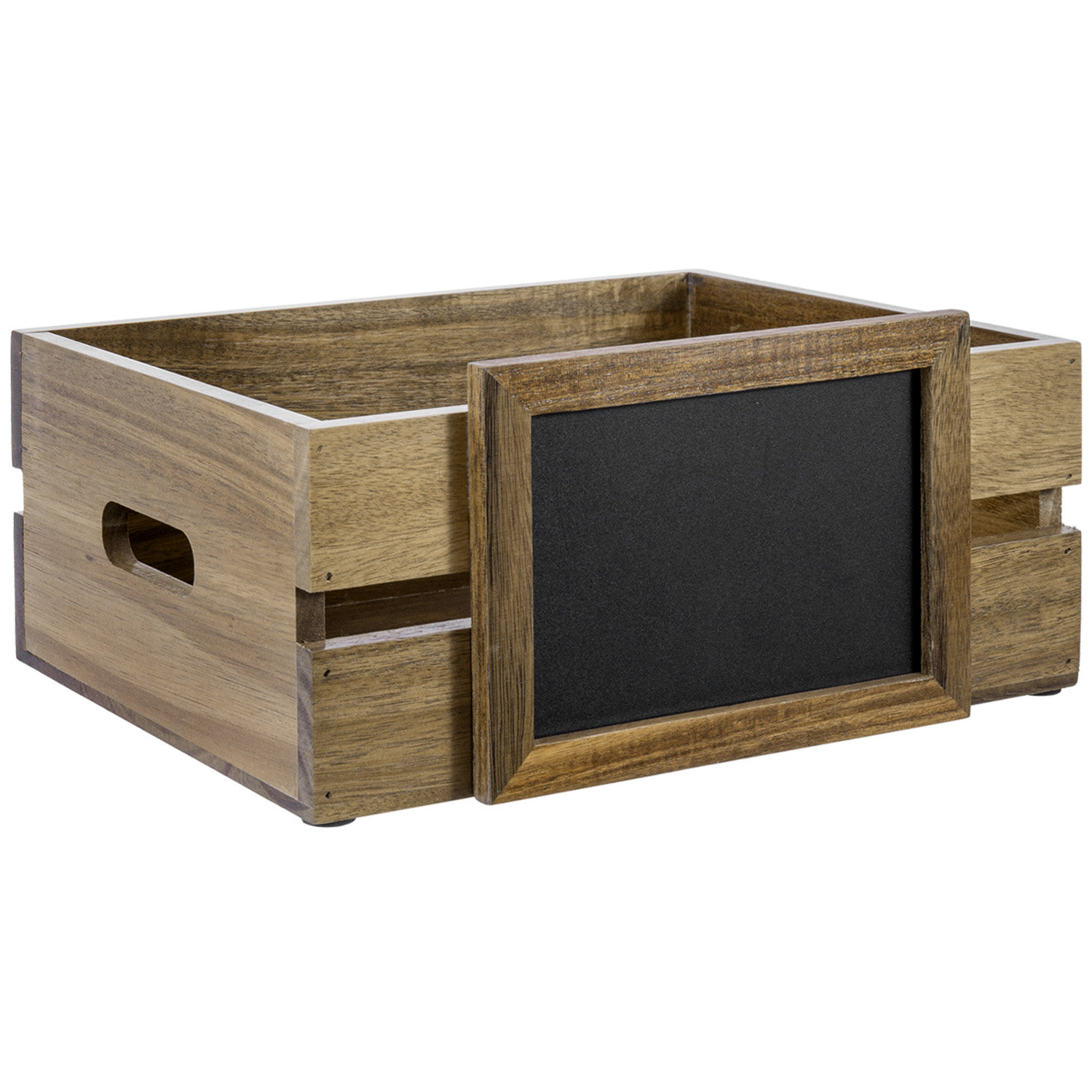 Gracie Oaks Acacia Wood Storage Baskets Crate | Wayfair