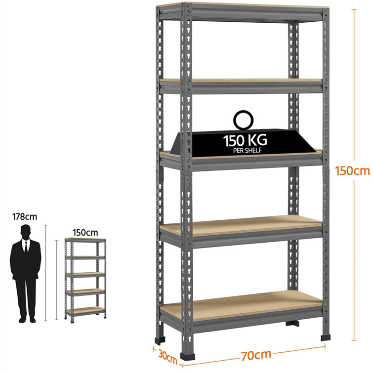 WFX Utility 150cm 5 Shelf Shelving Unit | Wayfair.co.uk