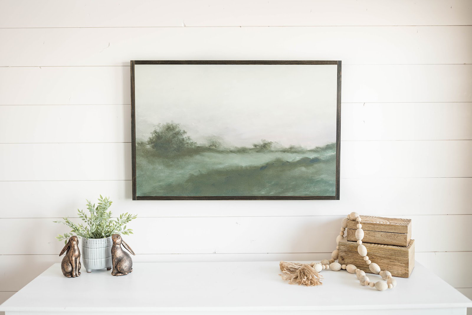 Red Barrel Studio® Dwell Painted Abstract Wood Framed Wall Art Sign ...