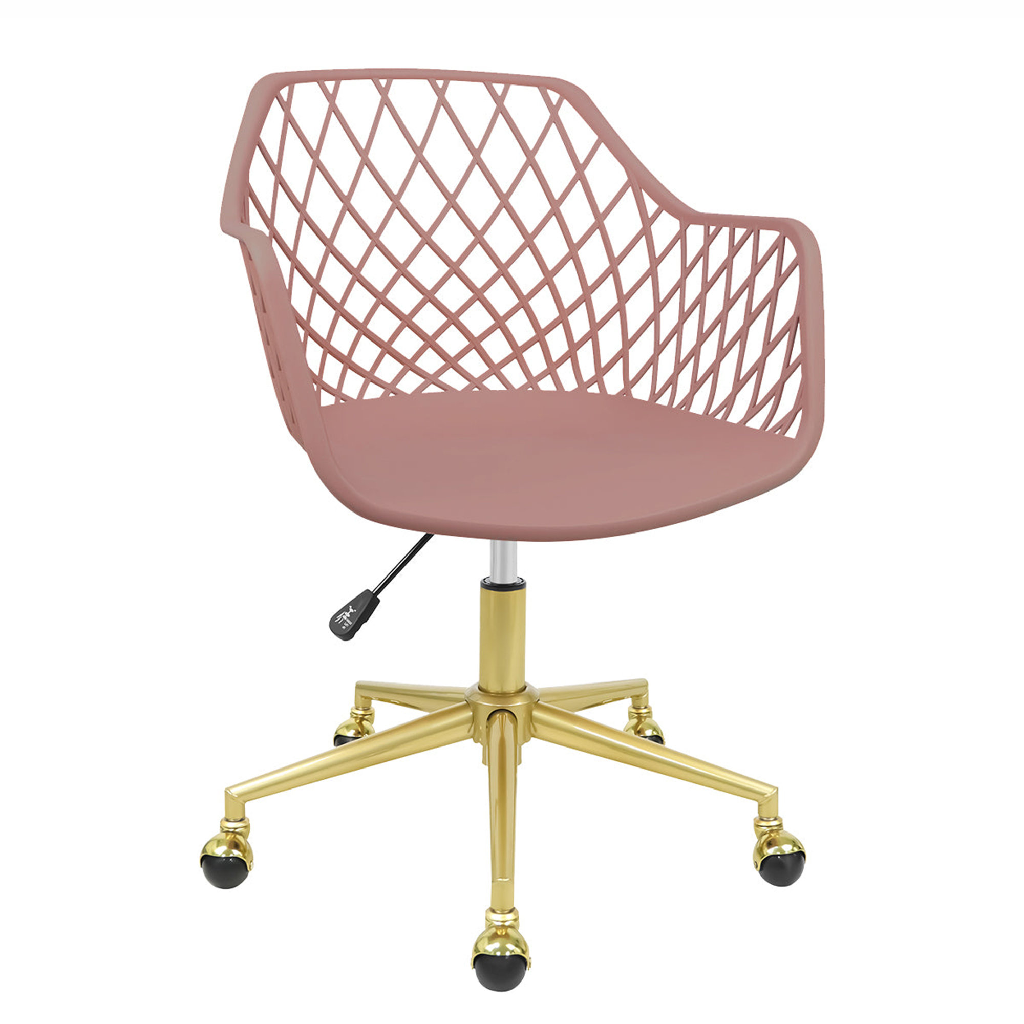 Mercer41 Robin Vanity Chair for Makeup Room Durable Plastic Shell ...