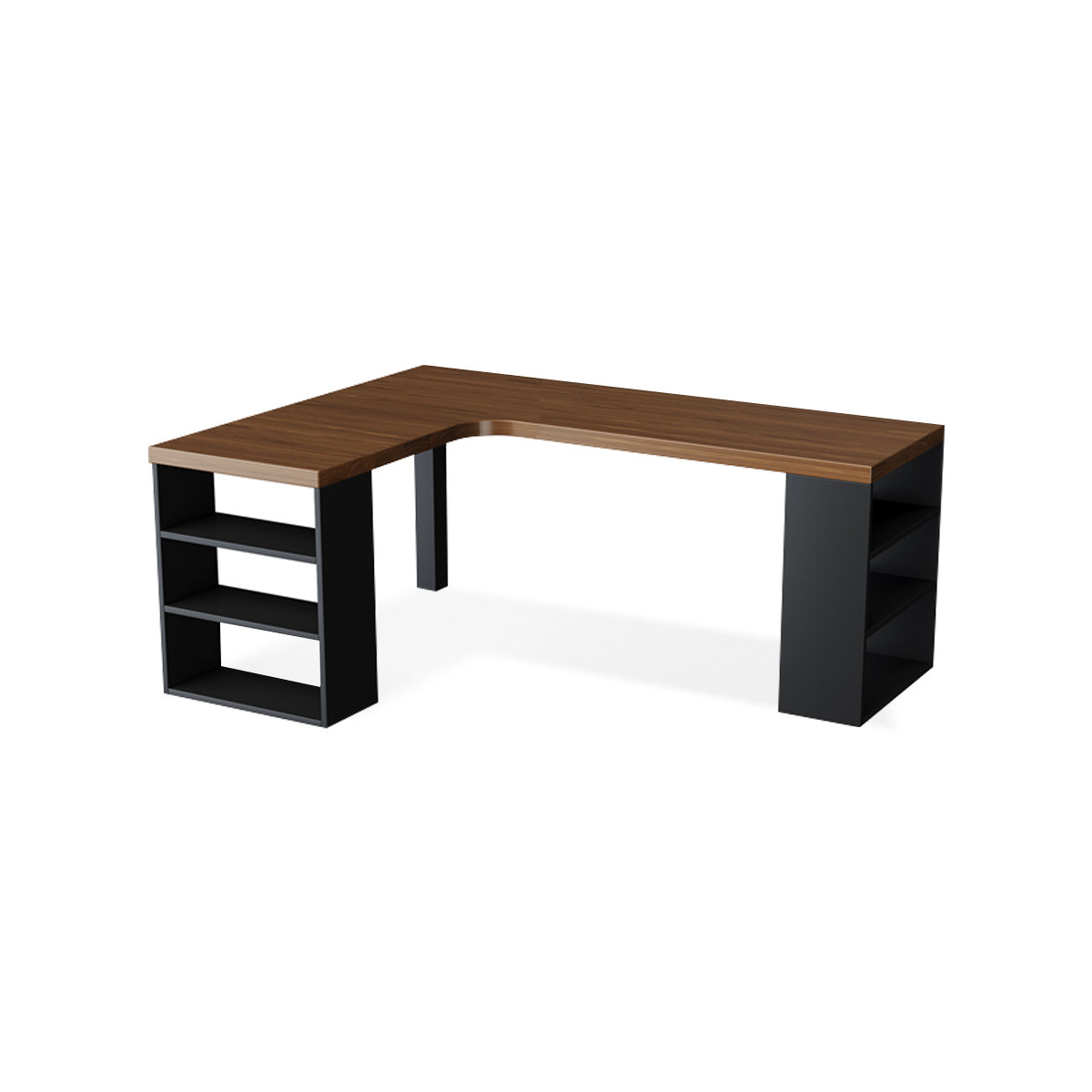 Cozynest Dark Walnut Rectangular Solid Wood desks - Wayfair Canada