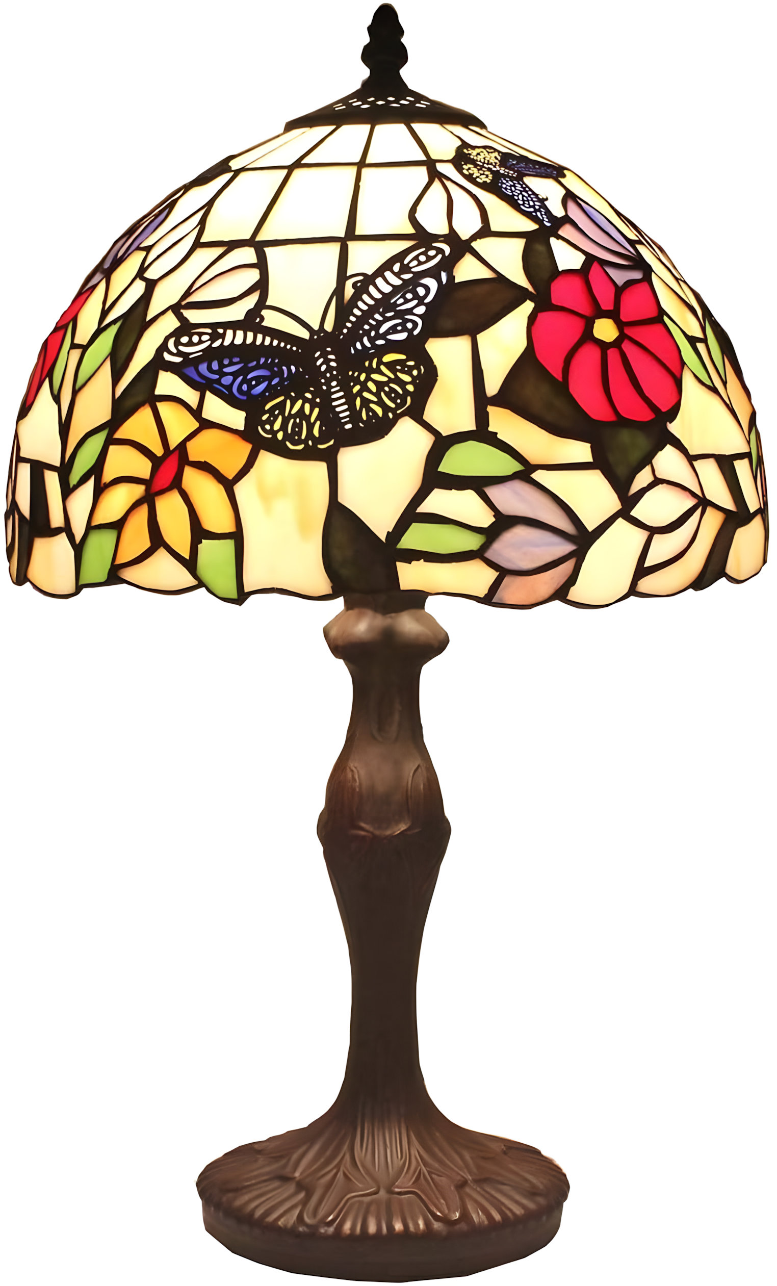 Bloomsbury Market Bieye Tiffany Style Stained Glass Butterfly Table ...