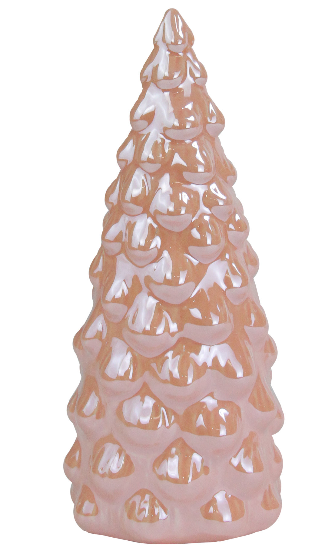 Northlight Seasonal 8.5" Soft Pink Ceramic Cone Table Top Christmas ...