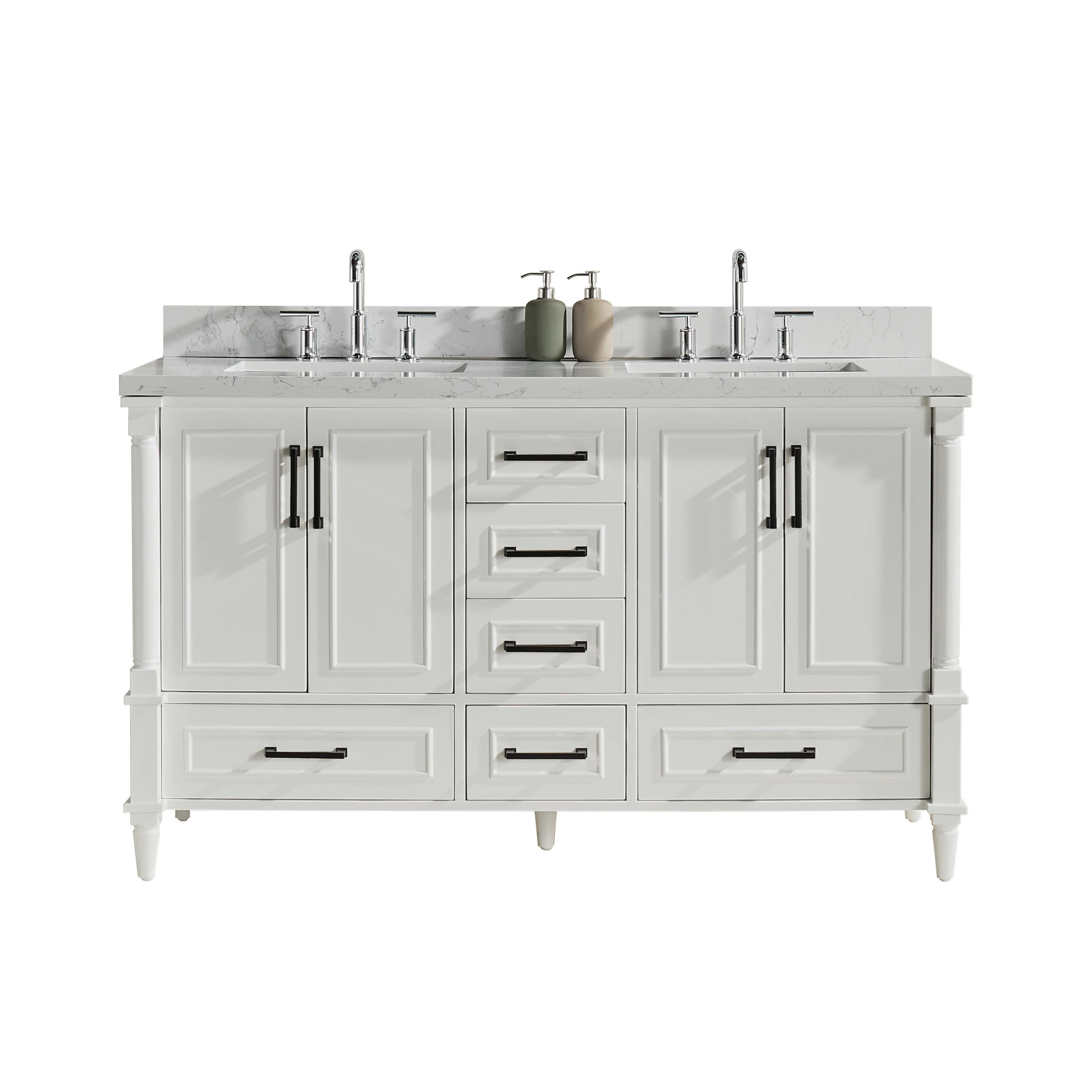 Darby Home Co Fully Assembled 60'' Freestanding Double Bathroom Vanity ...