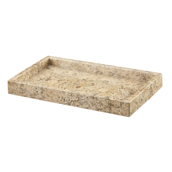 Fleur De Lis Living Ransome Fossil Stone Bathroom Accessory Tray ...
