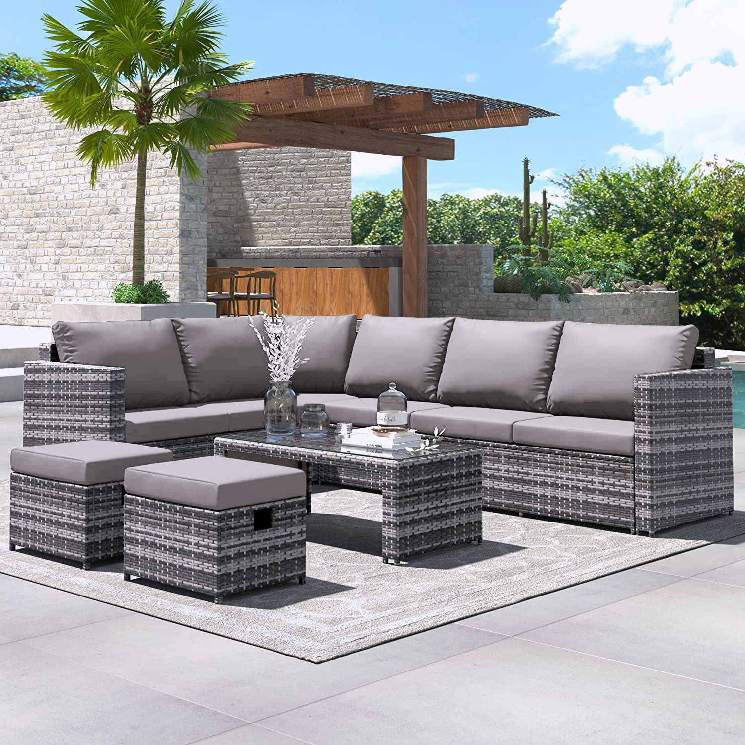 Latitude Run® 6 Piece Multiple Chairs Seating Group with Cushions | Wayfair